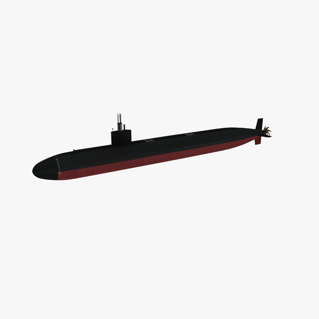 3d Uss Augusta Class Submarine Model