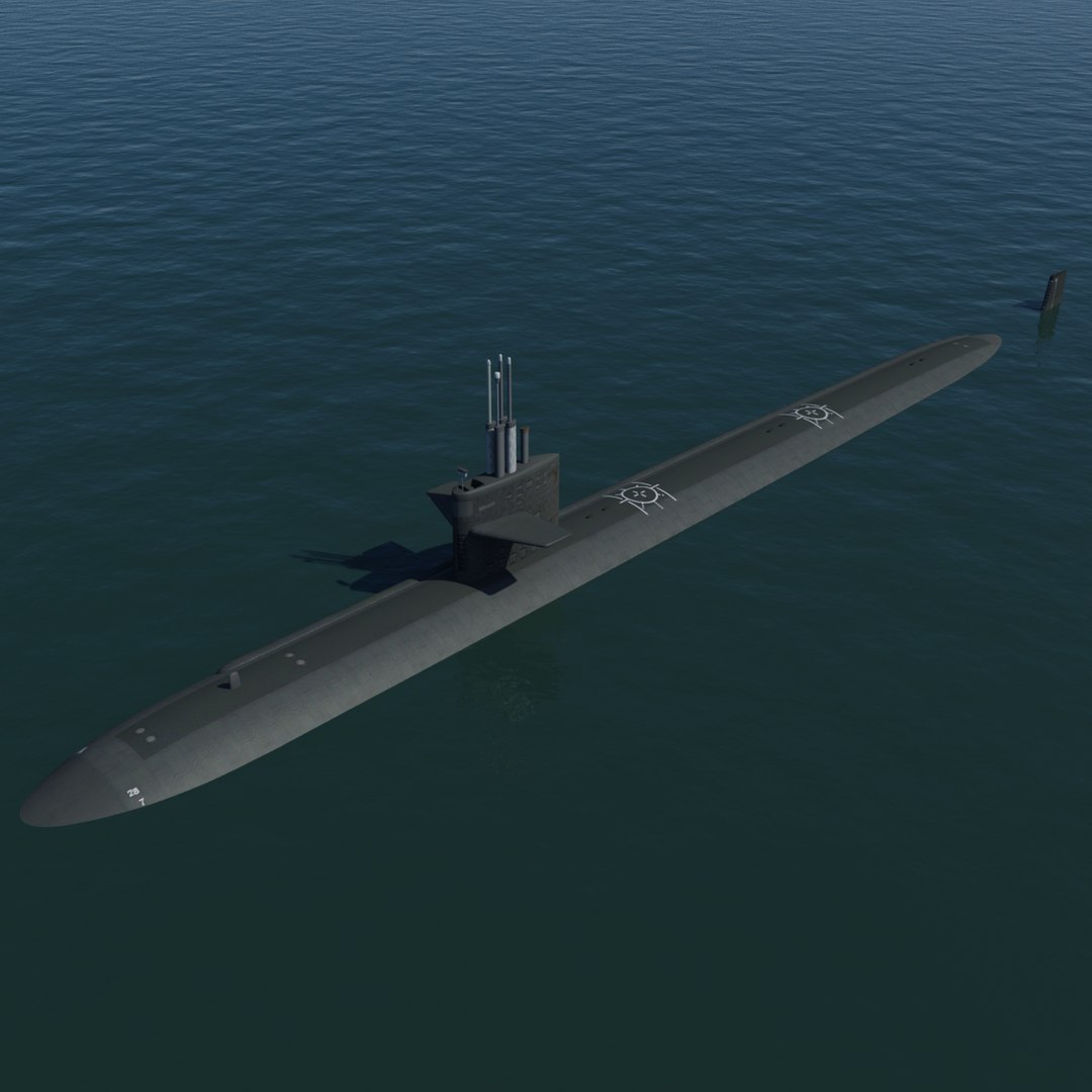 3d Uss Augusta Class Submarine Model