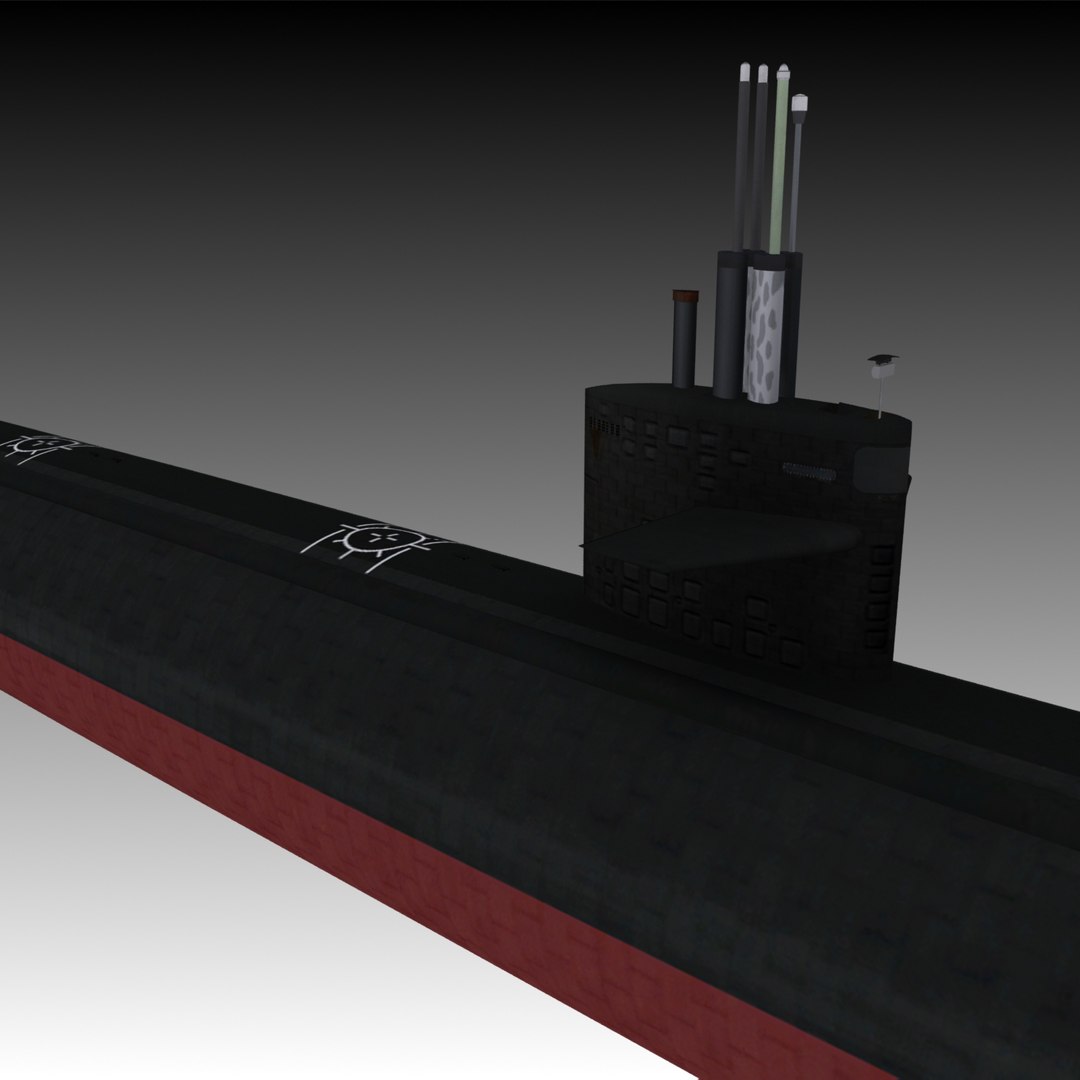 3d Uss Augusta Class Submarine Model