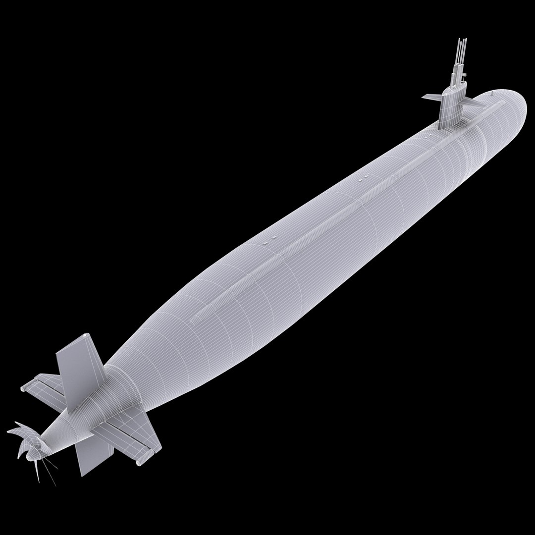 3d Uss Augusta Class Submarine Model