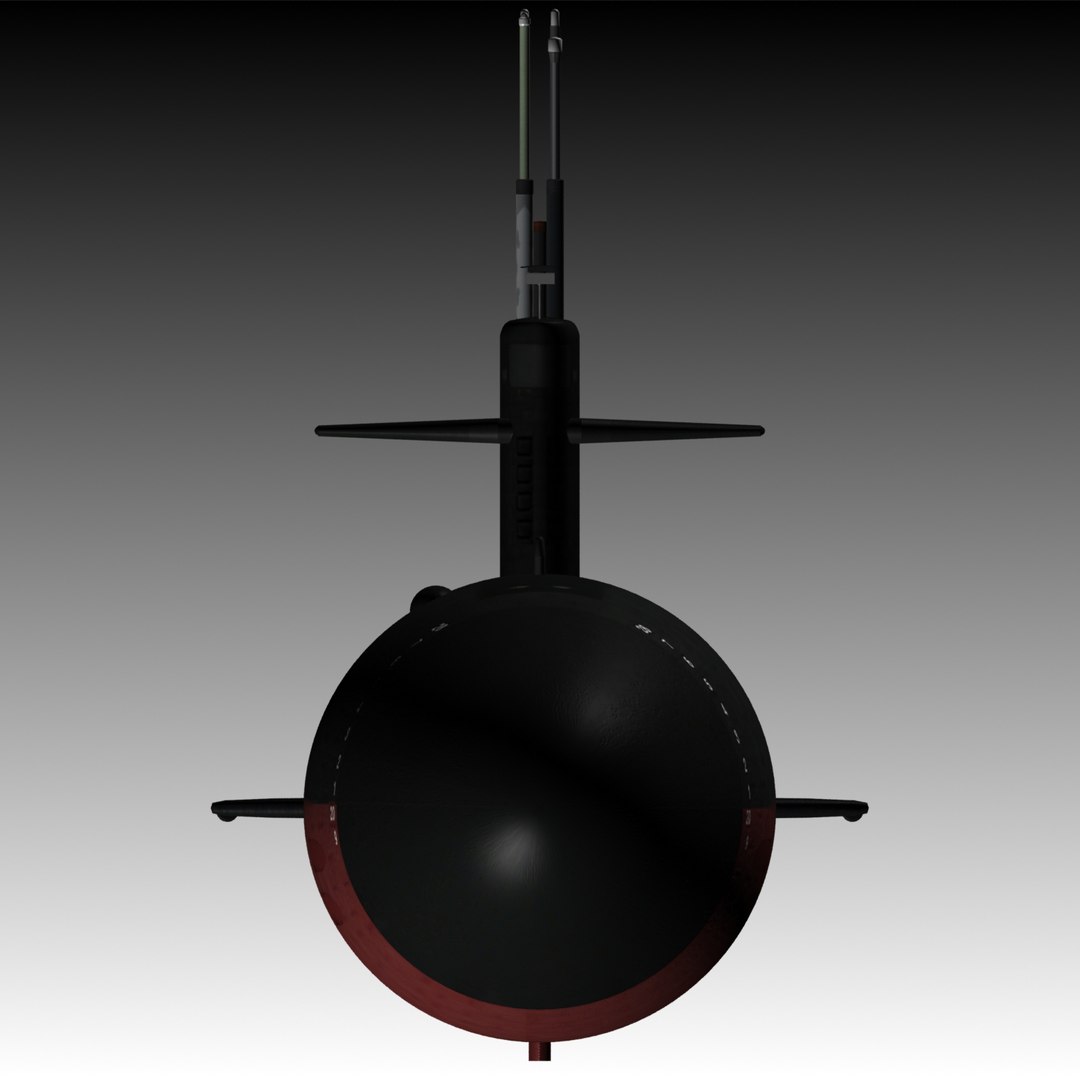 3d Uss Augusta Class Submarine Model