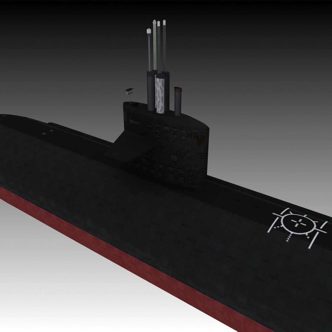 3d Uss Augusta Class Submarine Model