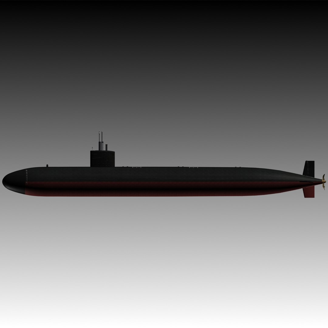 3d Uss Augusta Class Submarine Model