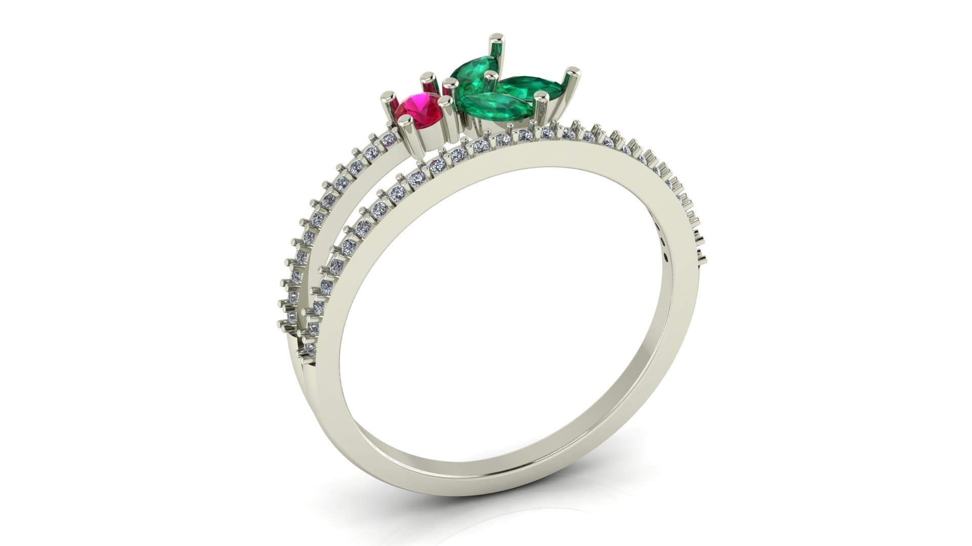 Diamond Round Engagement Ring 3D Model - TurboSquid 2334646