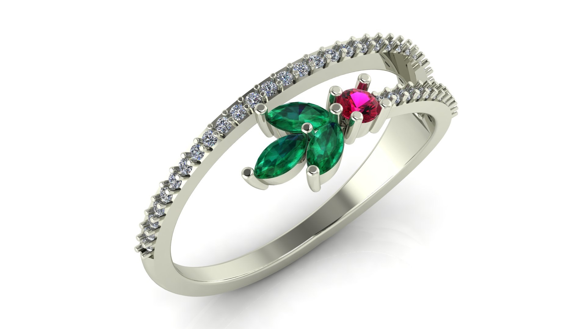Diamond Round Engagement Ring 3D Model - TurboSquid 2334646
