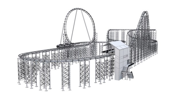 modelo 3d Colección de atracciones del parque de atracciones ...