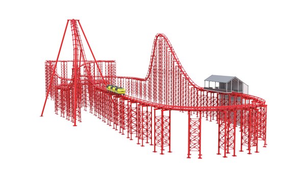 modelo 3d Colección de atracciones del parque de atracciones ...