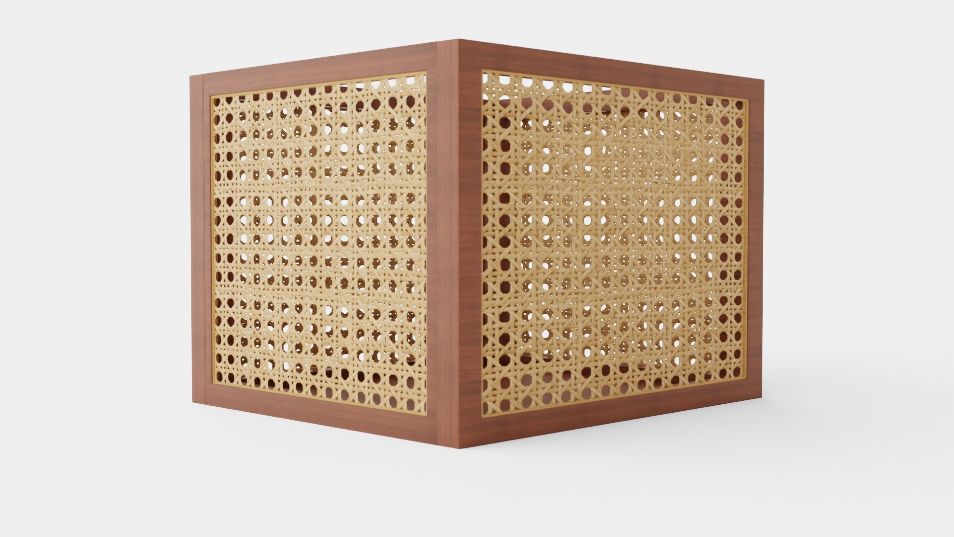 Rattan Storage Basket Brown 3D - TurboSquid 2246319
