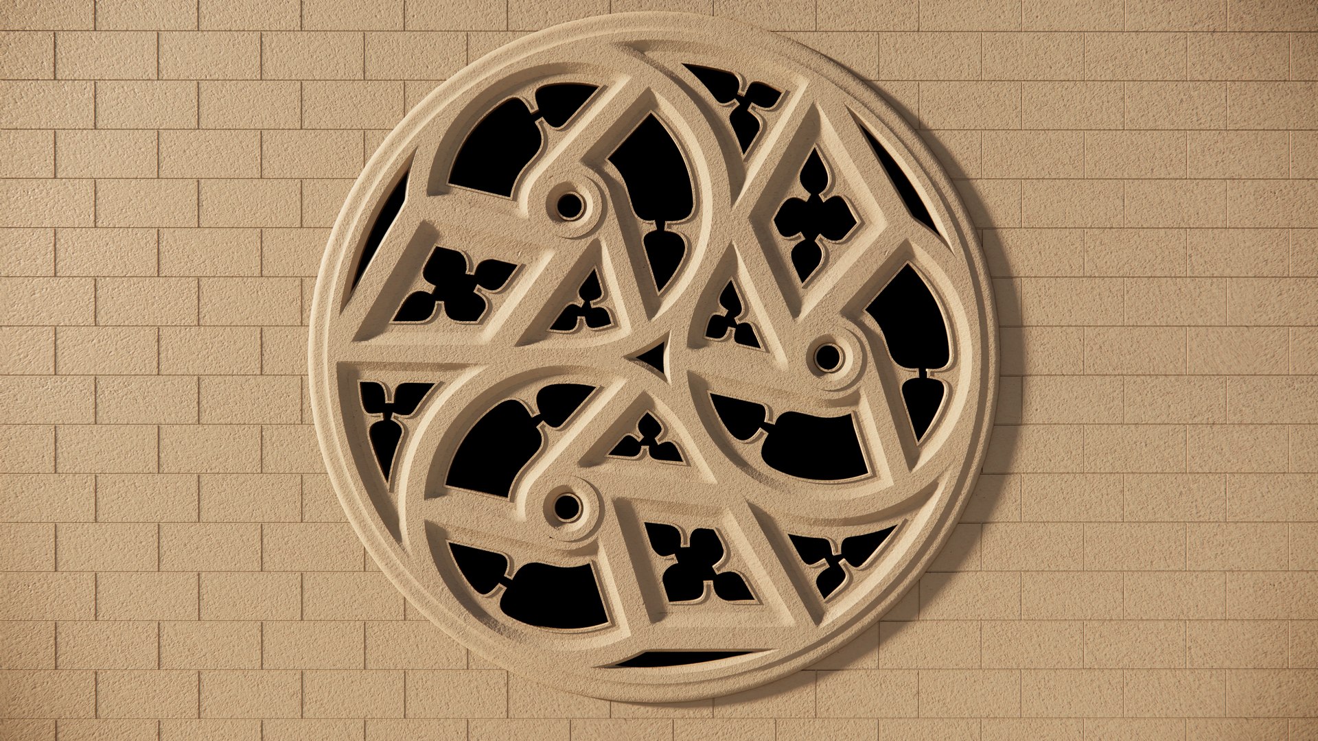 3D Rose Window Model - TurboSquid 2109293