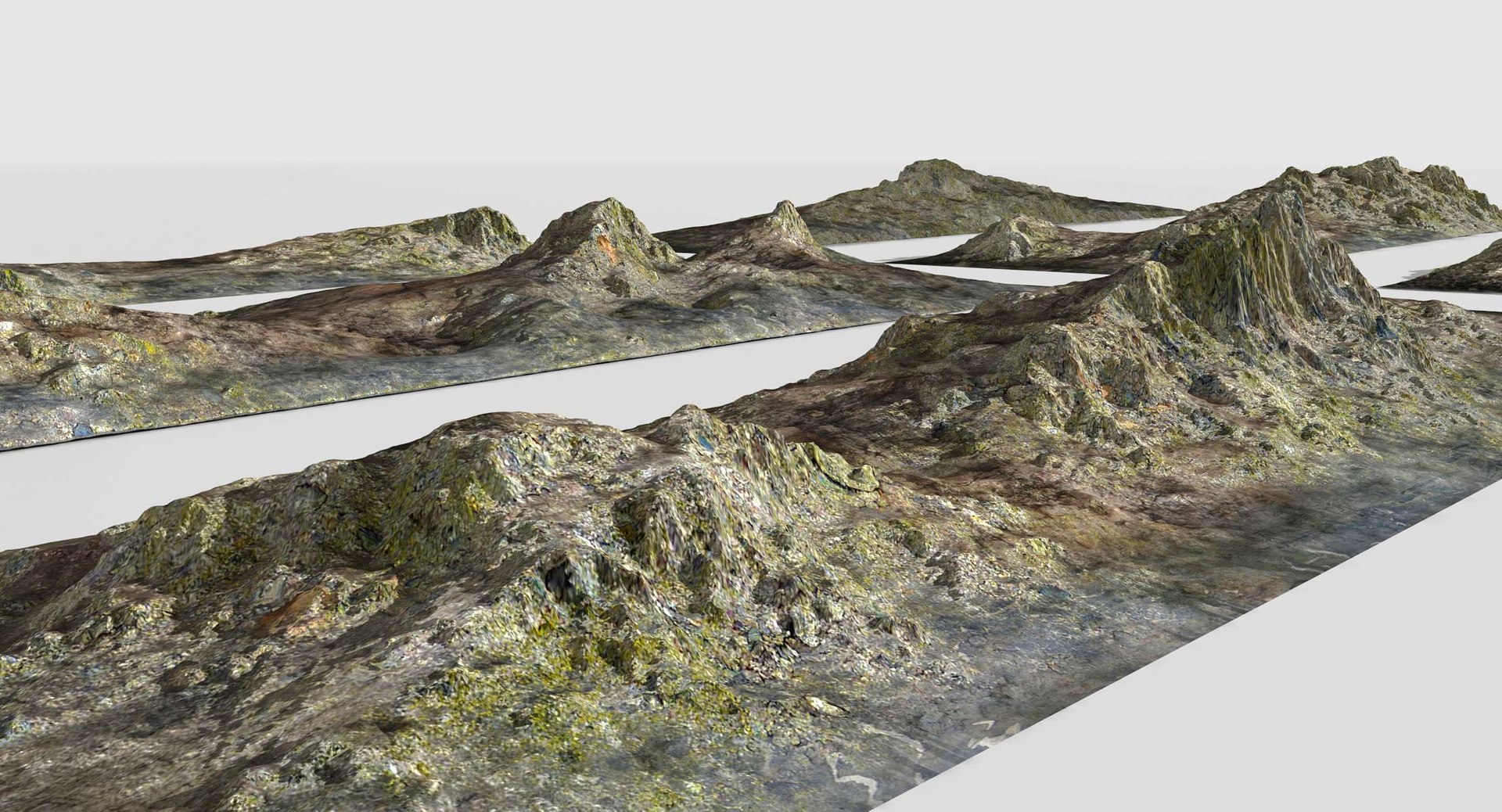 3d Mountain Range 6 Terrains