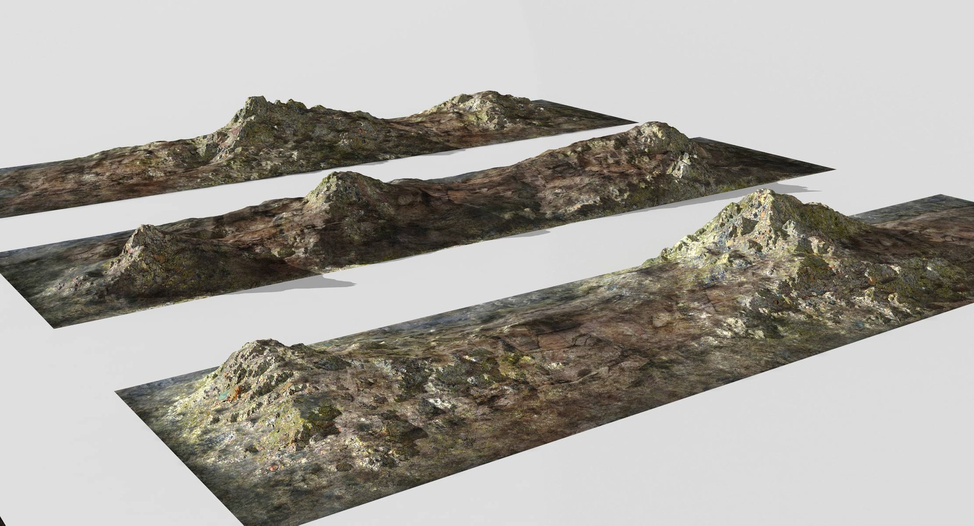 3d Mountain Range 6 Terrains