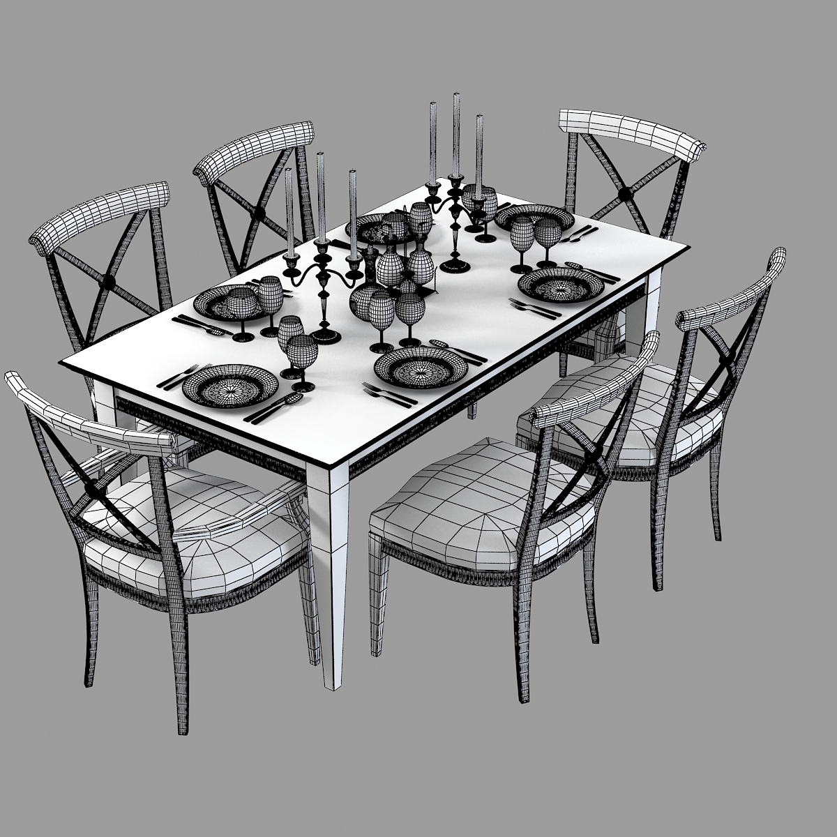 served dining table 3ds