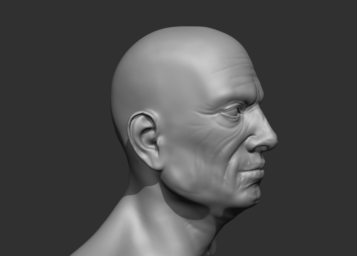 3D Male Old Head Model - TurboSquid 1555815