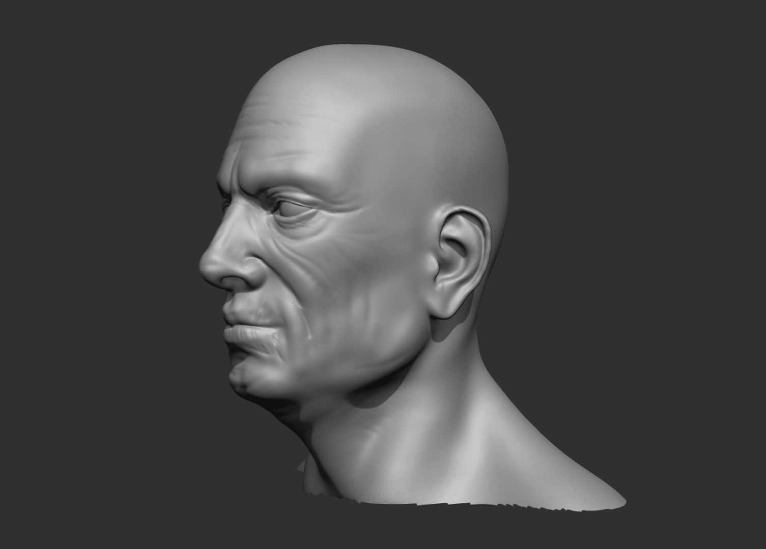 3D Male Old Head Model - TurboSquid 1555815