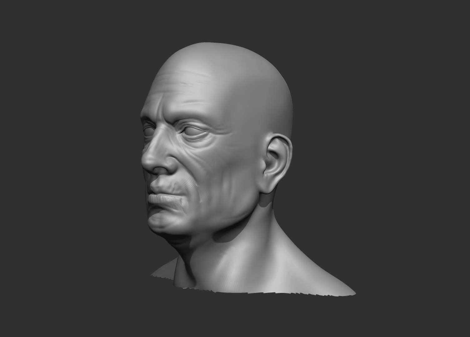 3D Male Old Head Model - TurboSquid 1555815