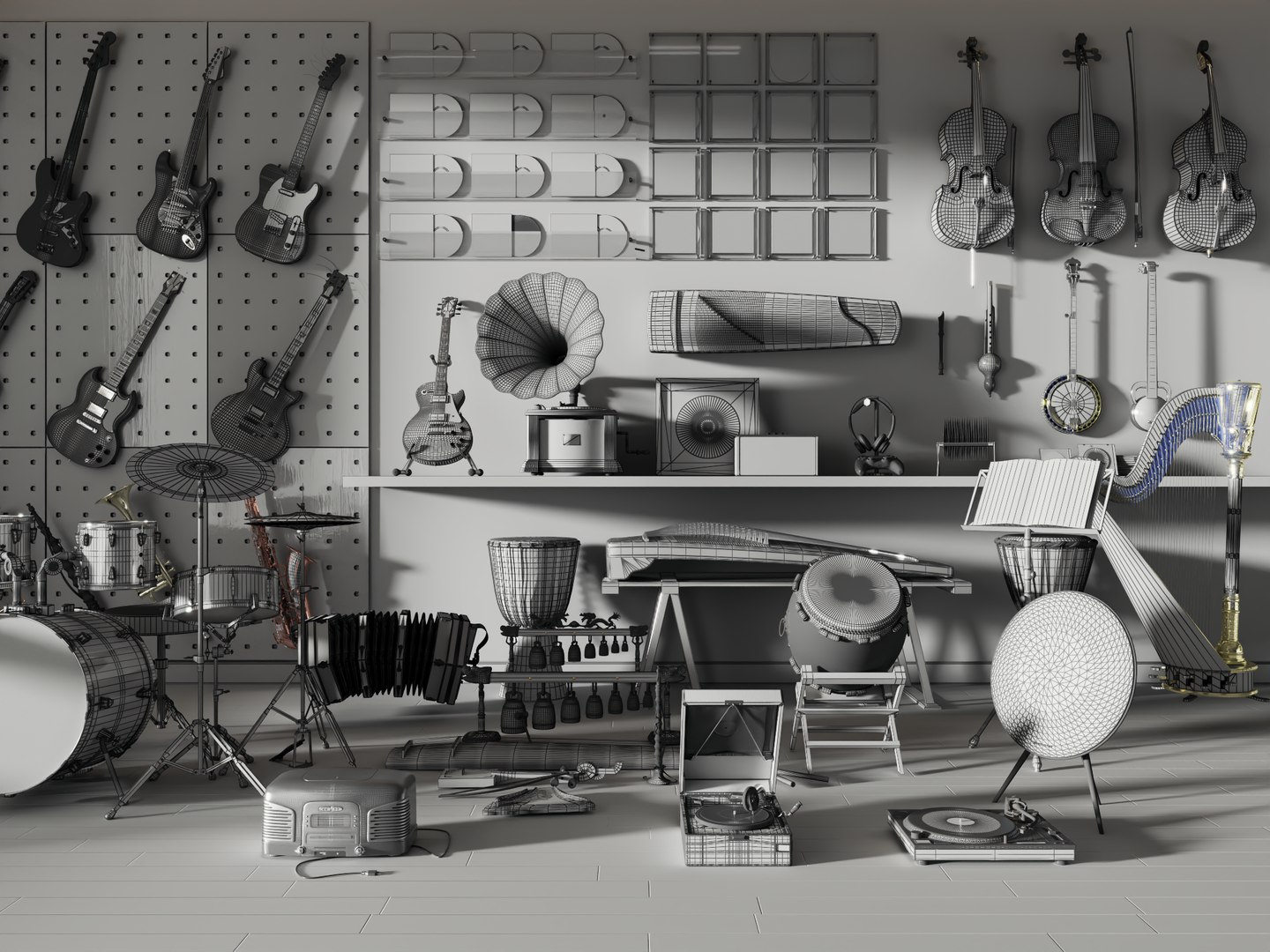 Music Studio Interior Scene 3D Model 3D - TurboSquid 2504472