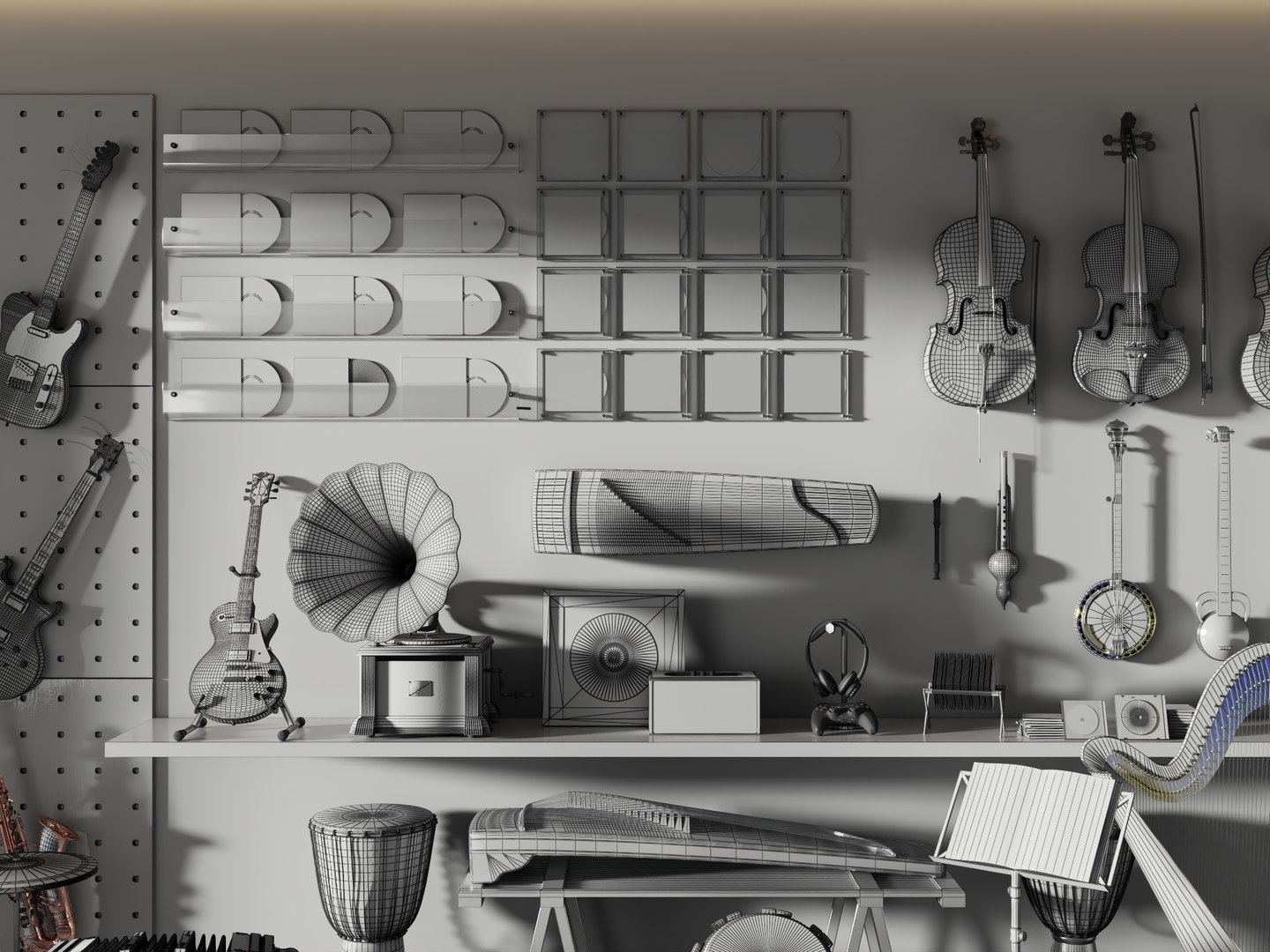 Music Studio Interior Scene 3D Model 3D - TurboSquid 2504472