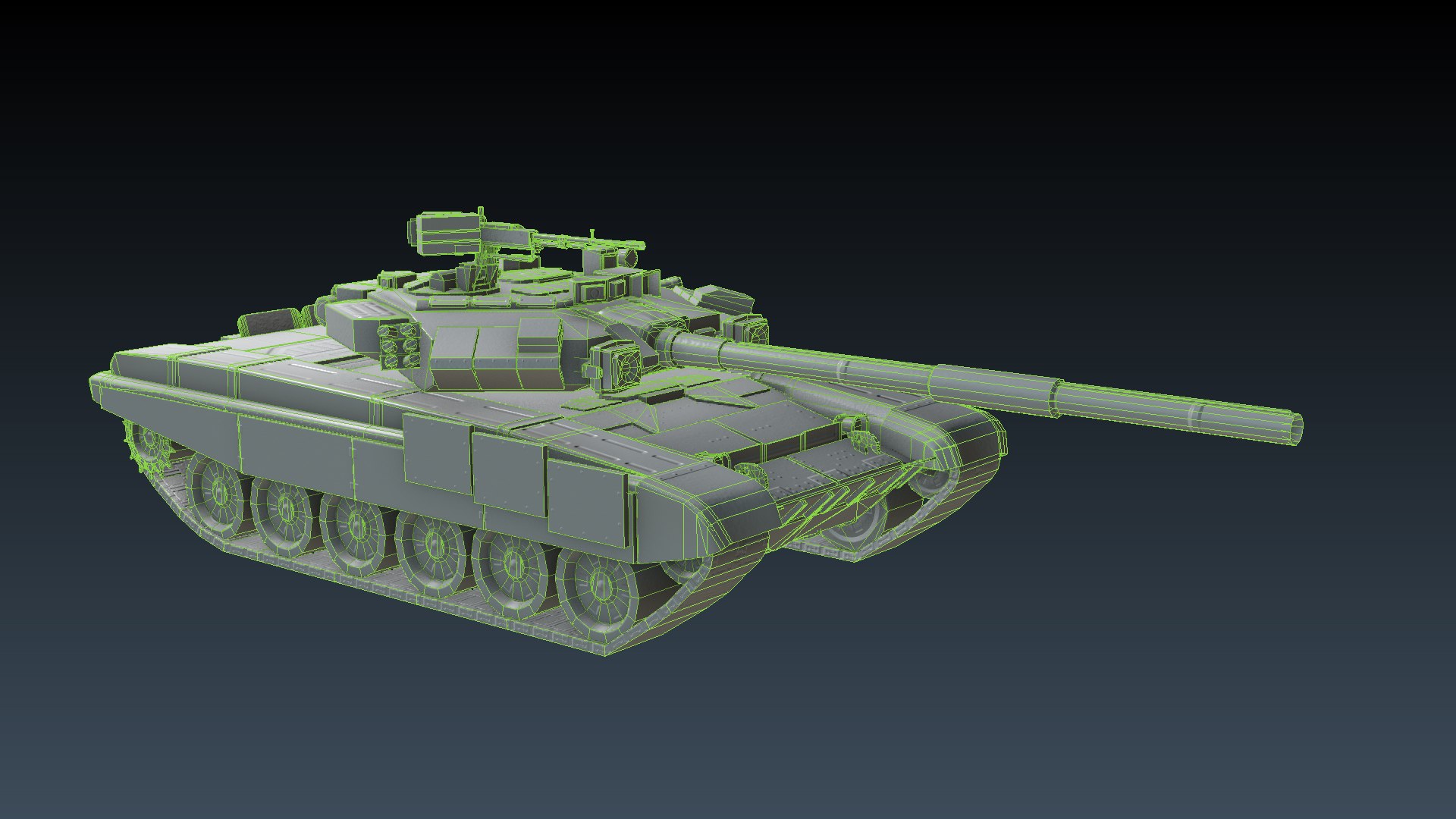 Russian Battle Tank T90a 3d Model
