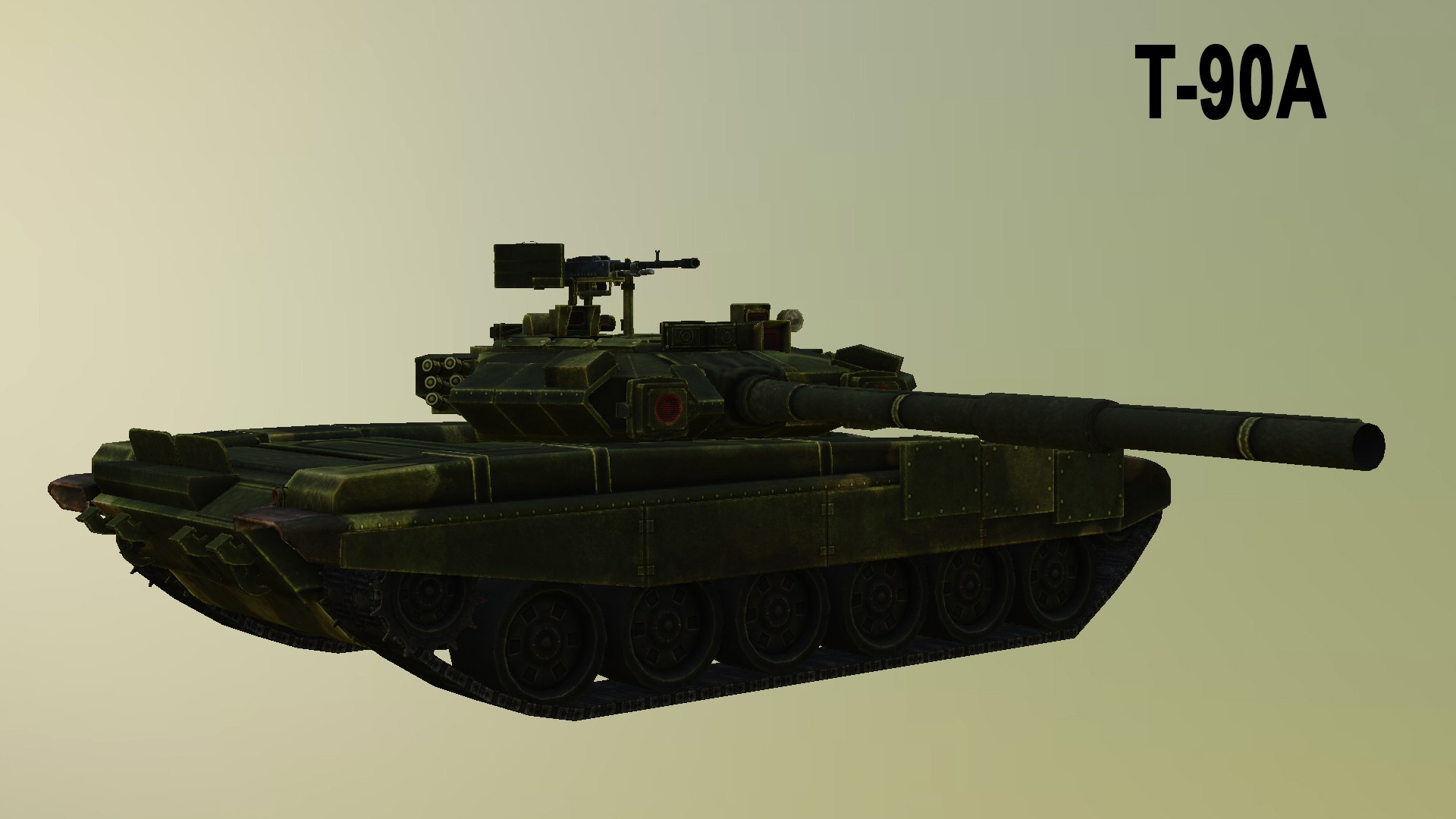 Russian Battle Tank T90a 3d Model