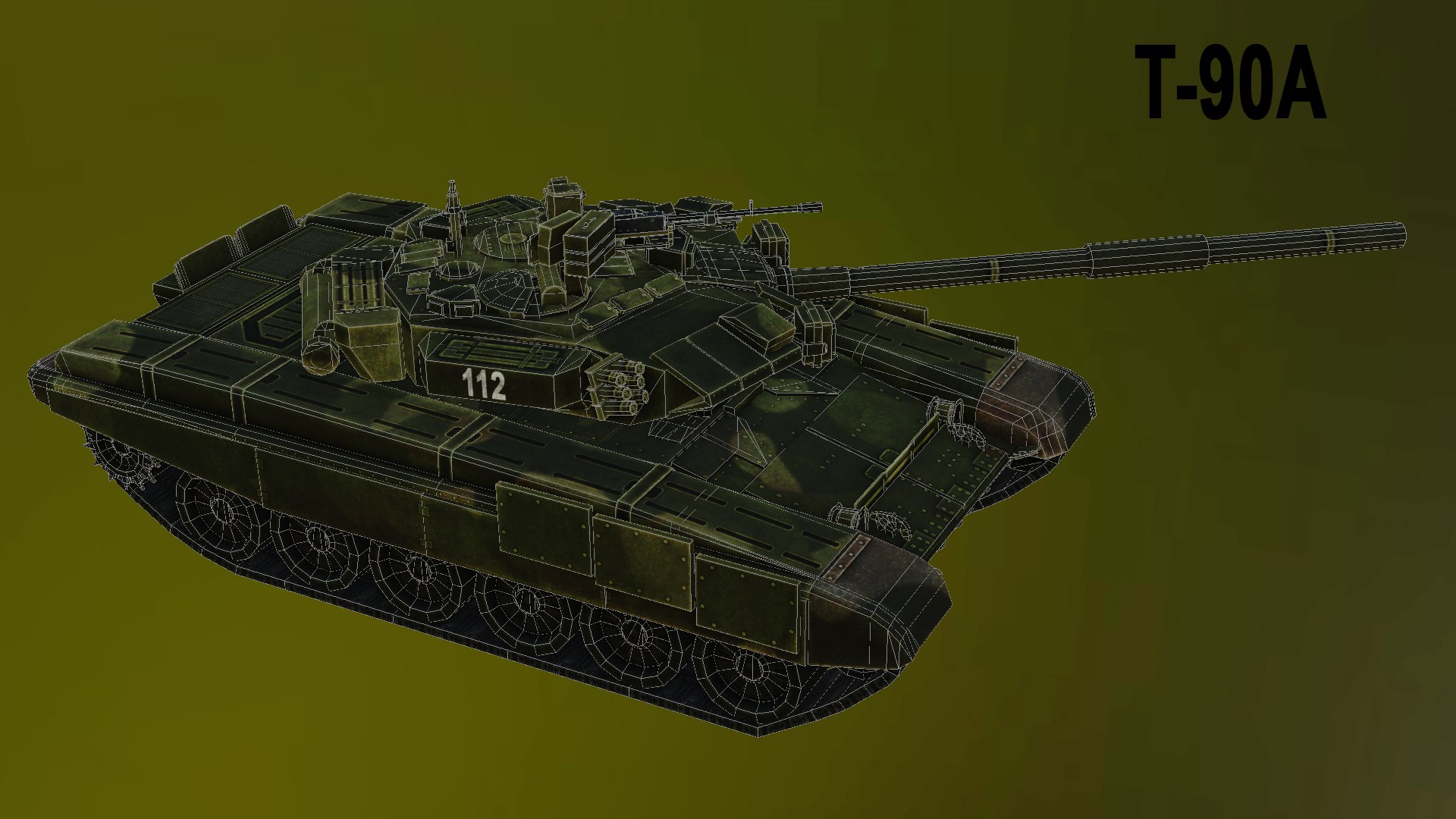 Russian Battle Tank T90a 3d Model