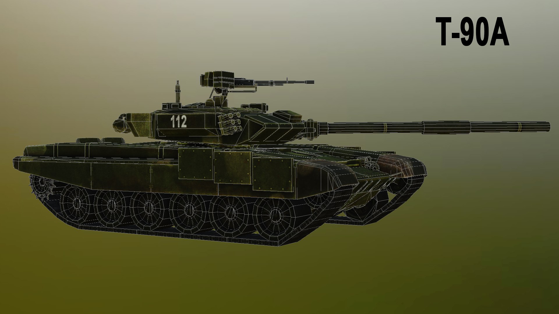 Russian Battle Tank T90a 3d Model