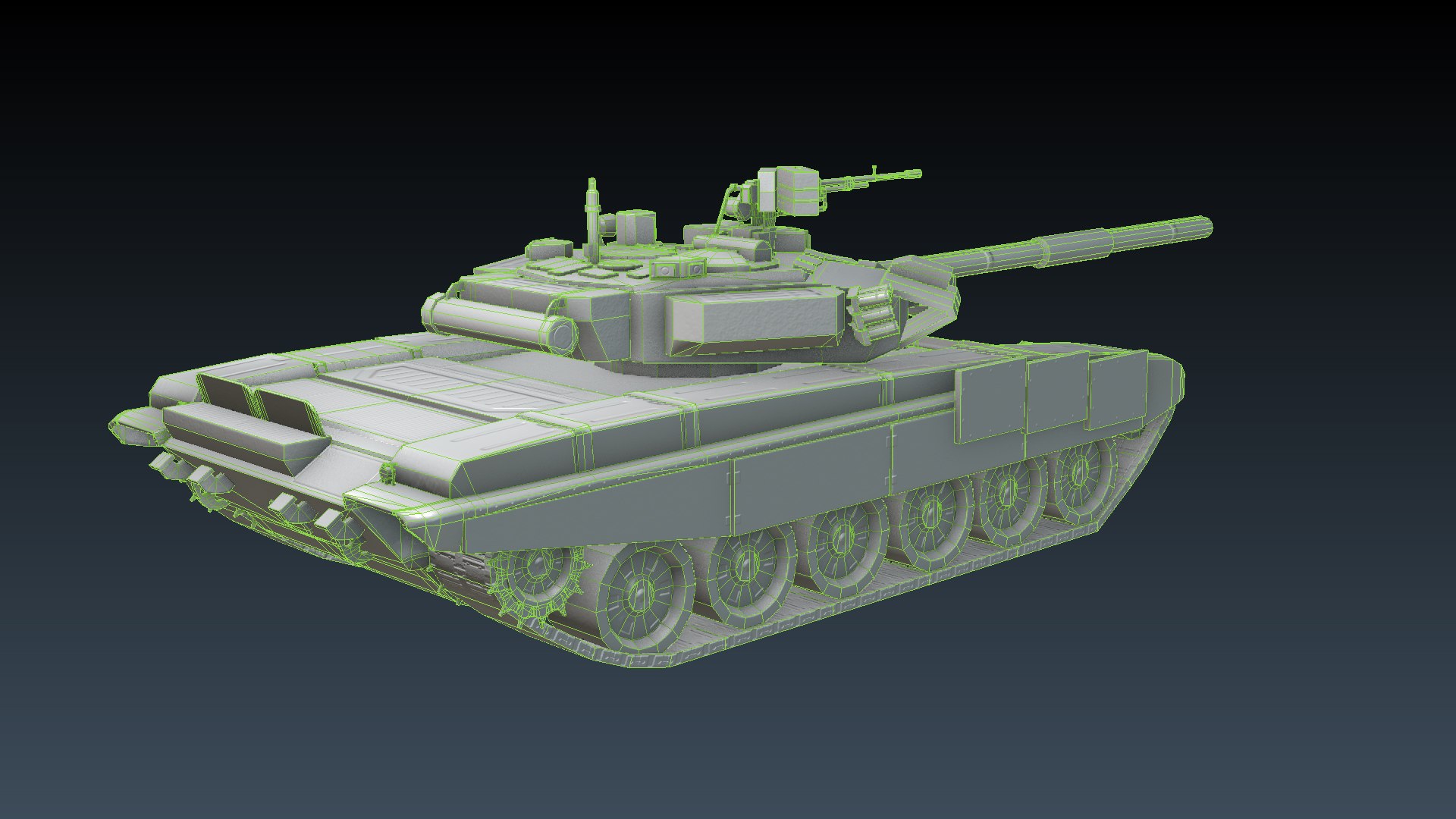 Russian Battle Tank T90a 3d Model