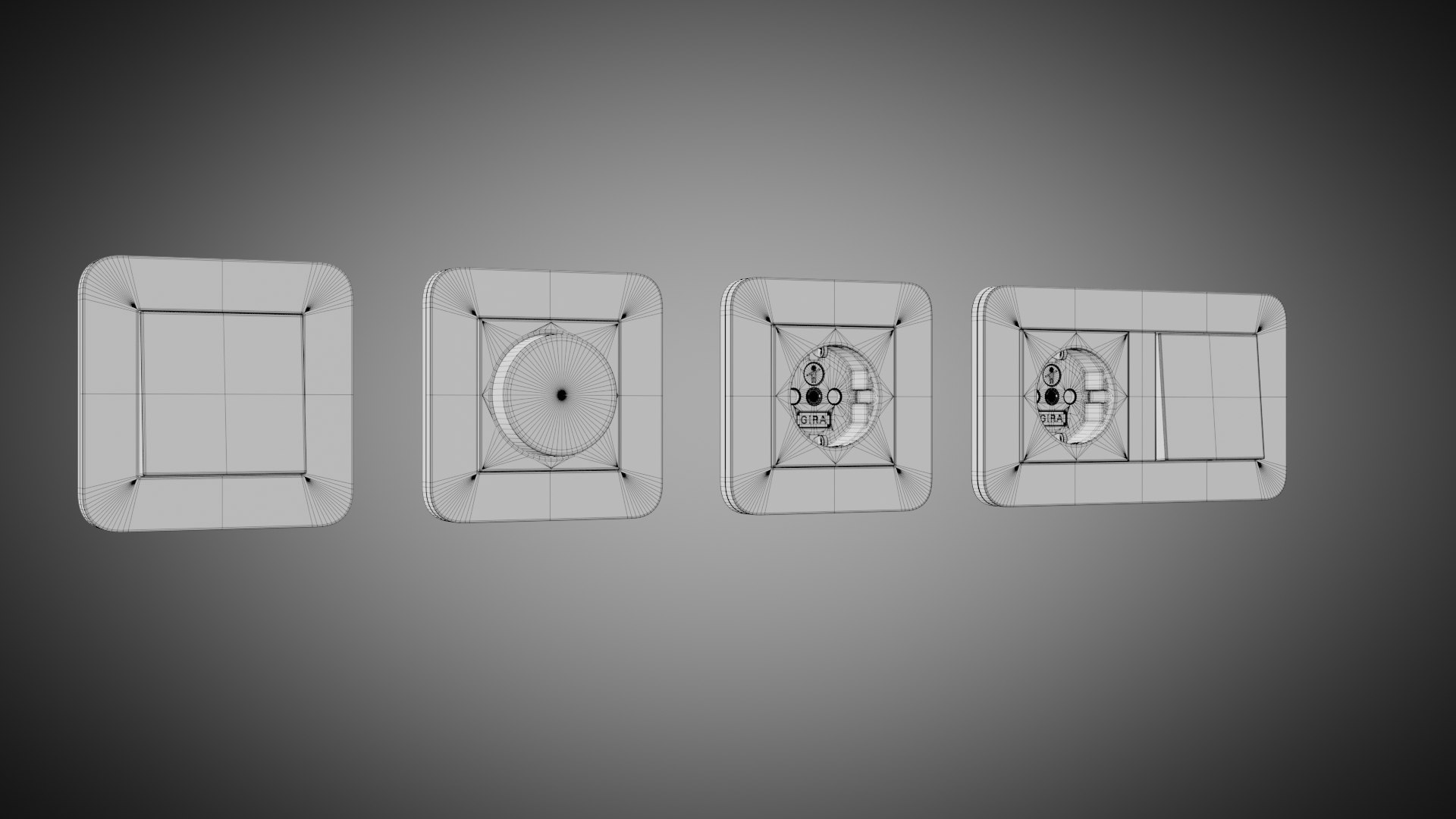 3D E3 Switches And Socket By Gira - TurboSquid 1761360