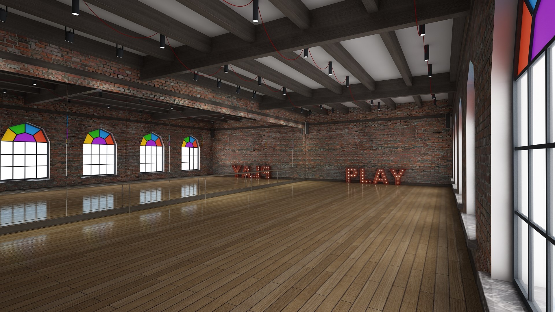 3D Ballet-dance Studio Model - TurboSquid 1373534