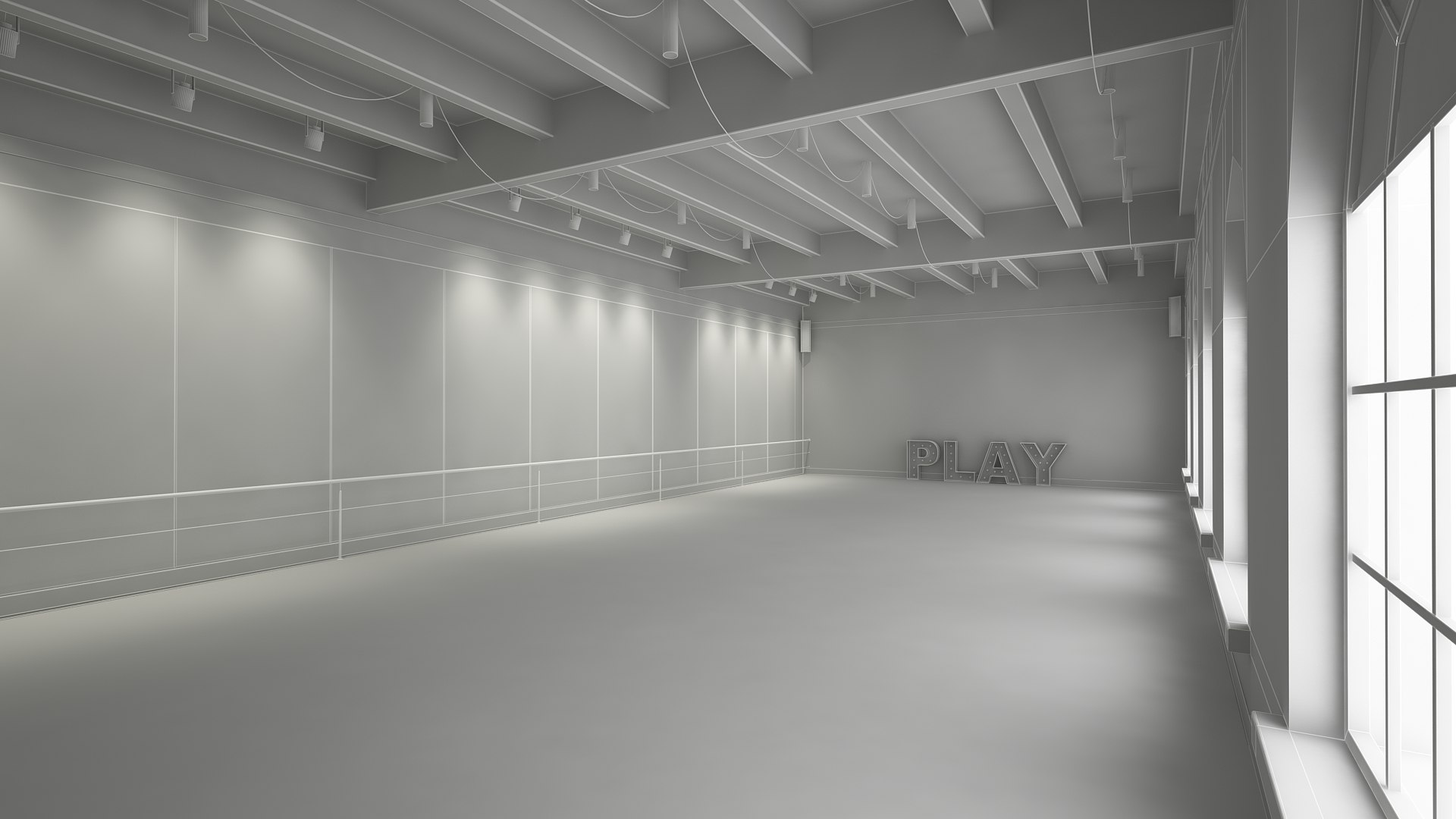 3D Ballet-dance Studio Model - TurboSquid 1373534