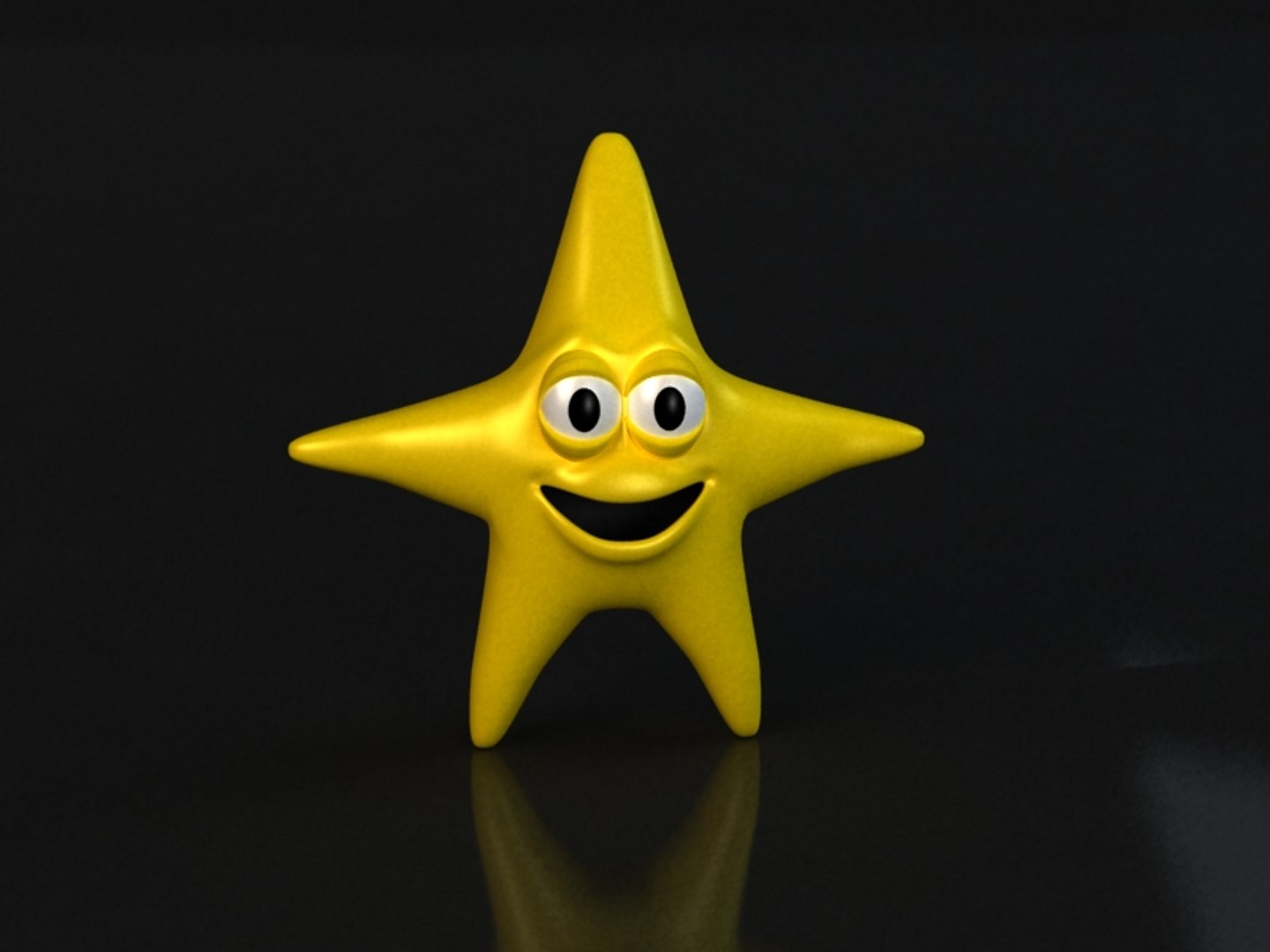 Character Cartoon Star 3d Model