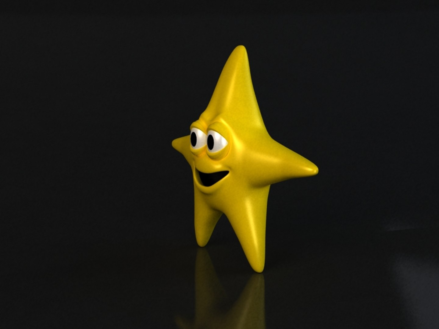 Character Cartoon Star 3d Model