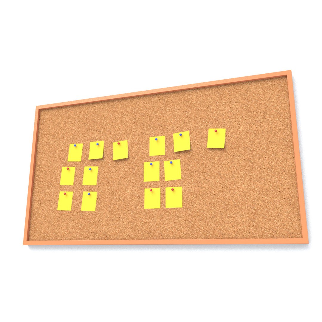 3d Cork Board Model