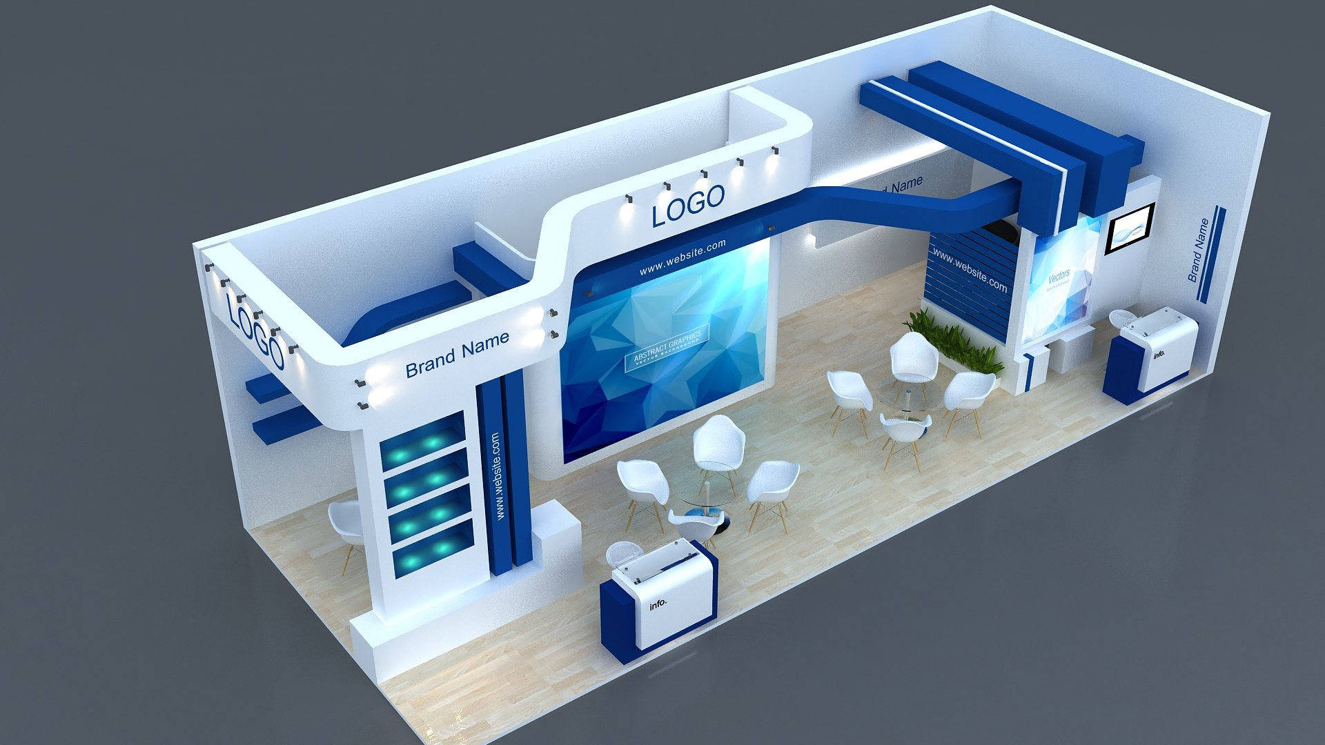 Exhibition 3D Model - TurboSquid 2150604