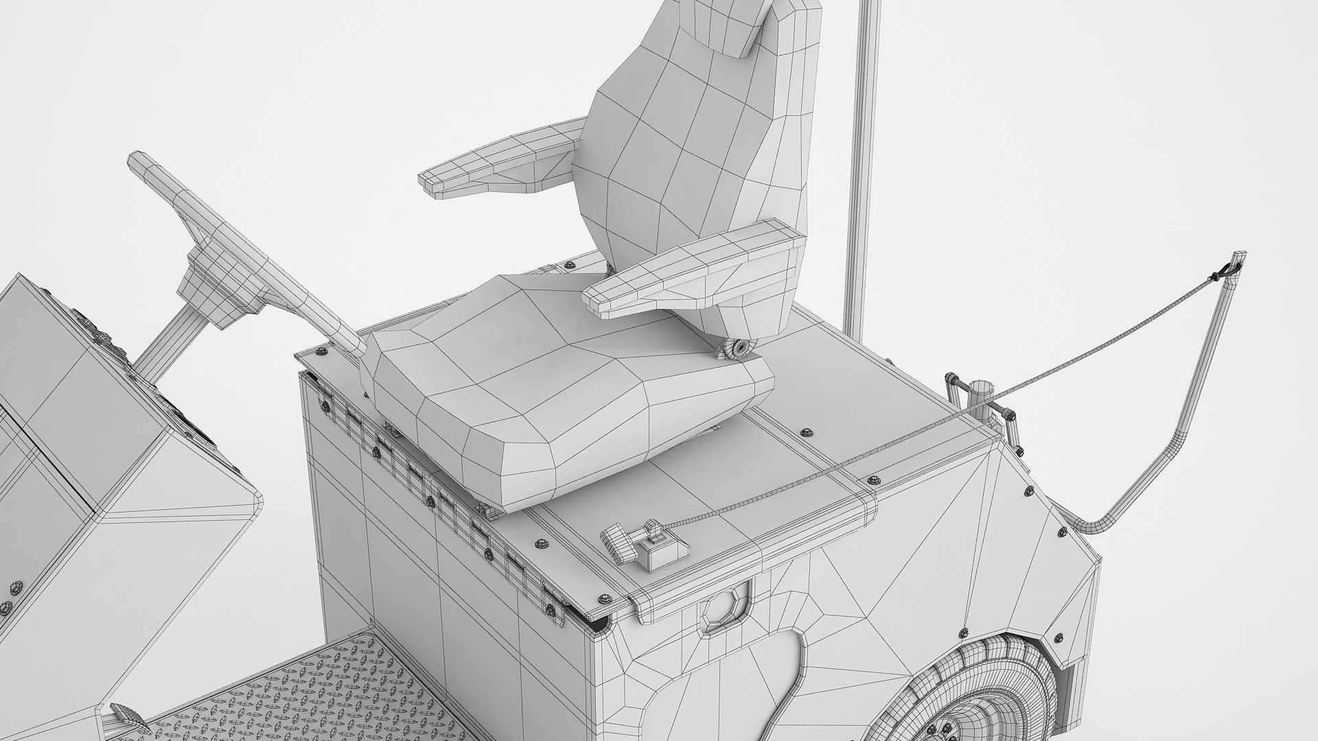 3D Electric Industrial Tugger 05 model - TurboSquid 1733693