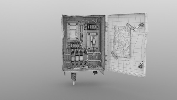 Old electric fuse box 3D model - TurboSquid 1554357