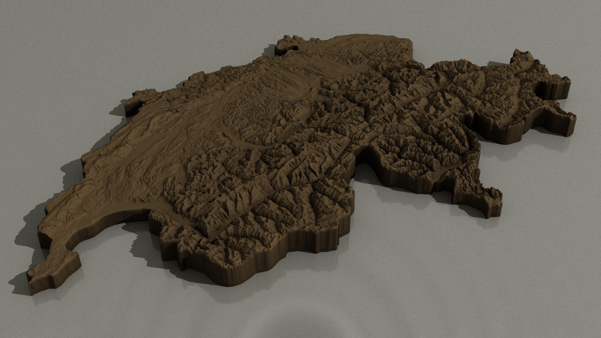Switzerland 3D Map Model - TurboSquid 1862259