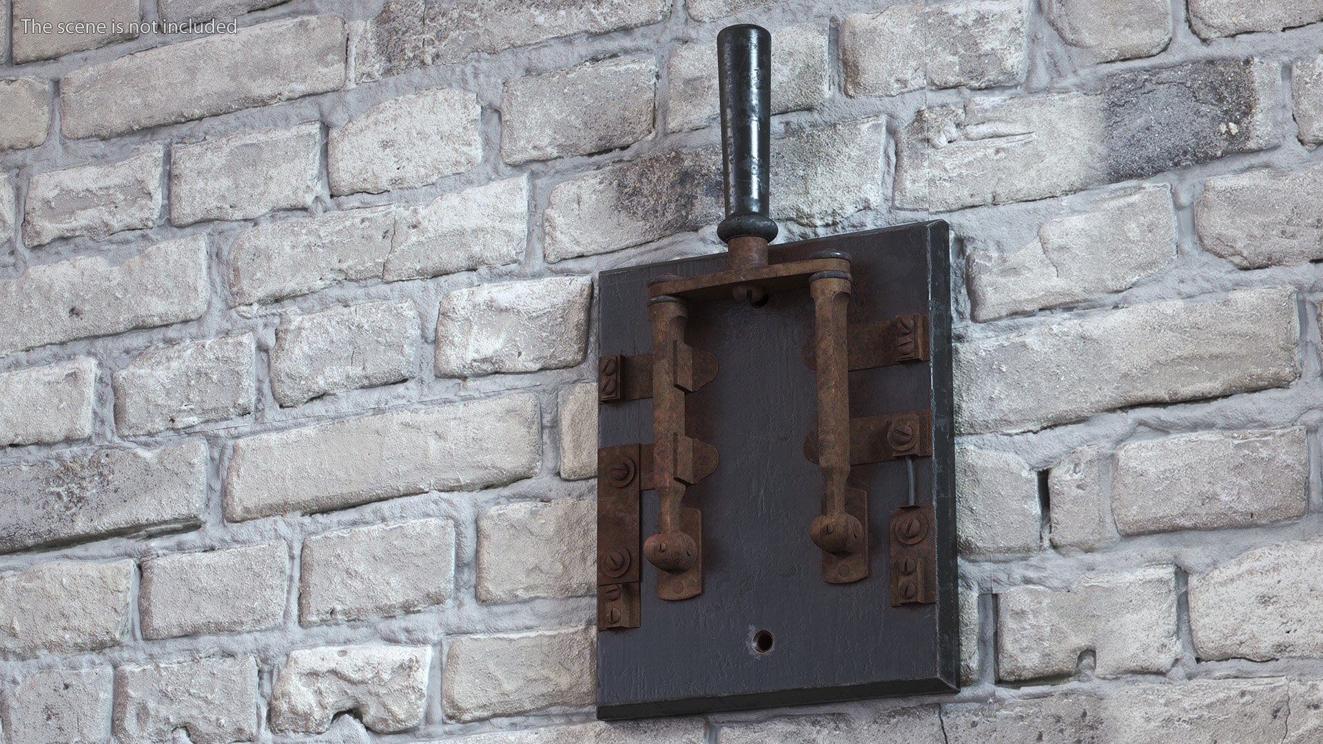 Old Brass And Slate Power Switch 3D Model - TurboSquid 2051105