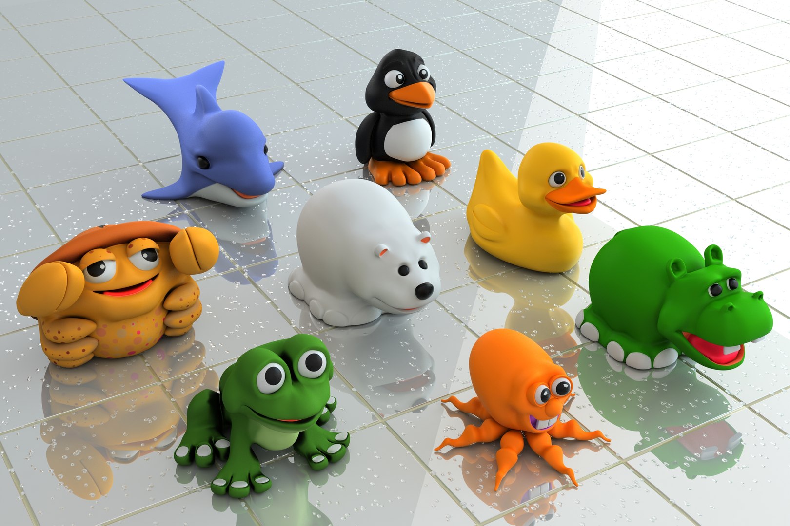 Rubber Toys 3d Model