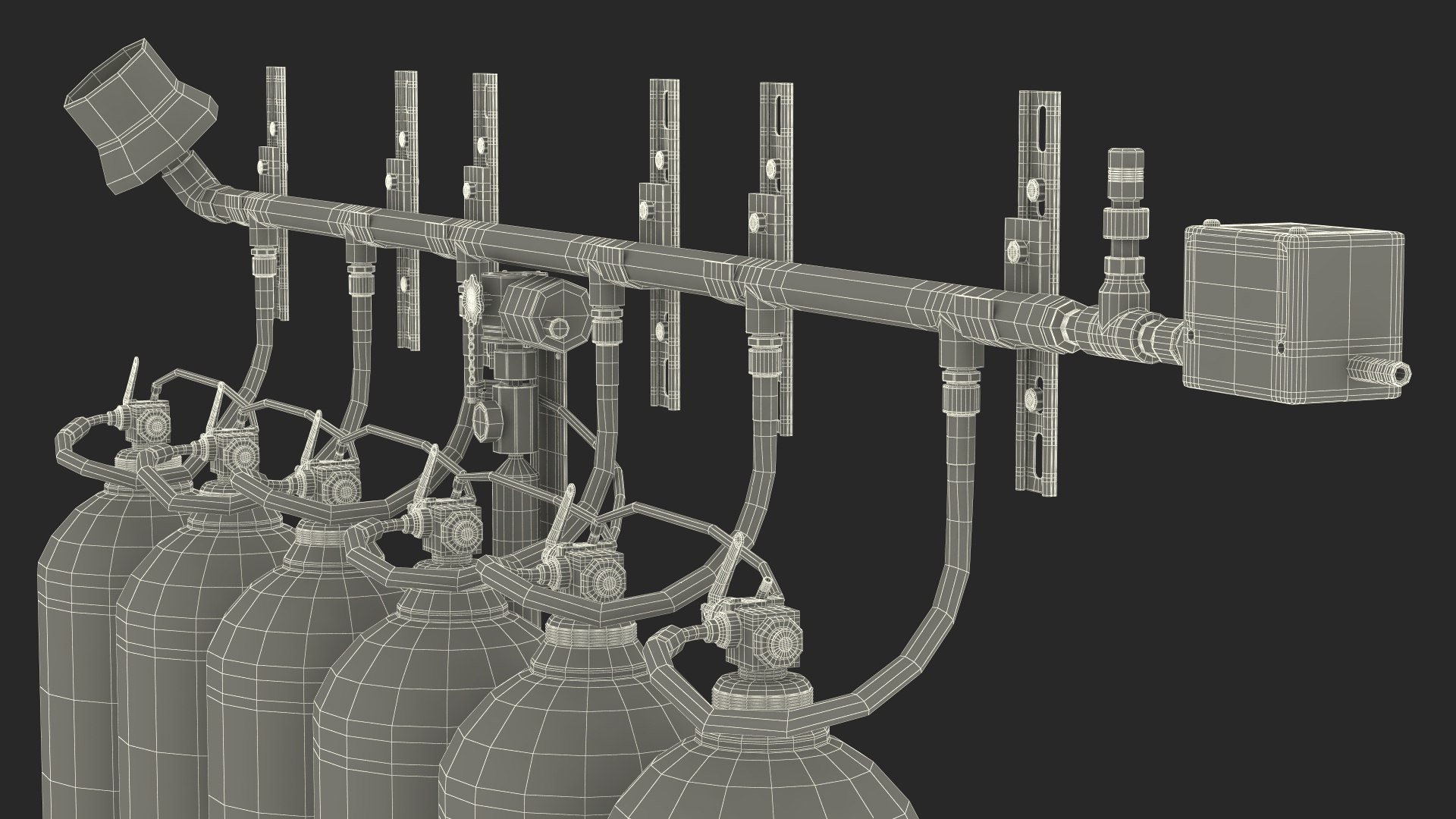Dioxide Fire Extinguisher System 3D - TurboSquid 2238813