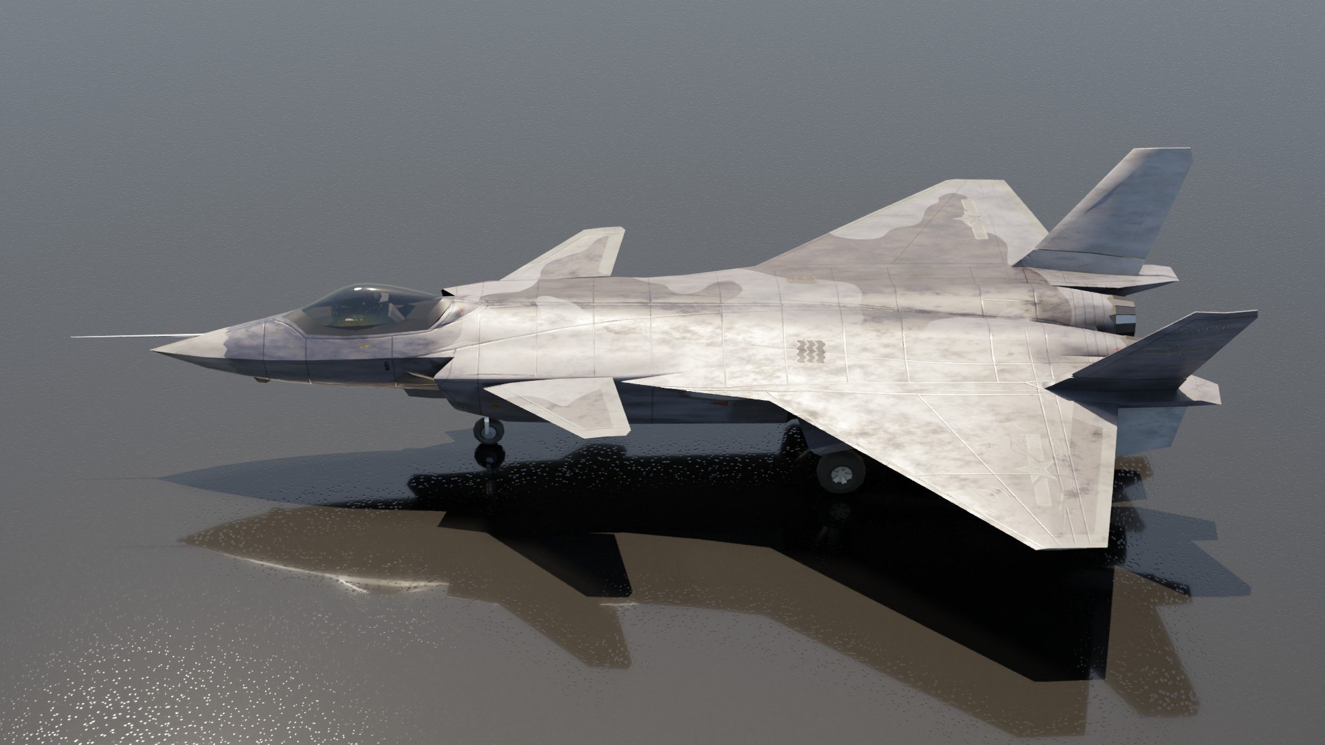 3D Chengdu J-20 Mighty Dragon Lowpoly Jet Fighter Model - TurboSquid ...