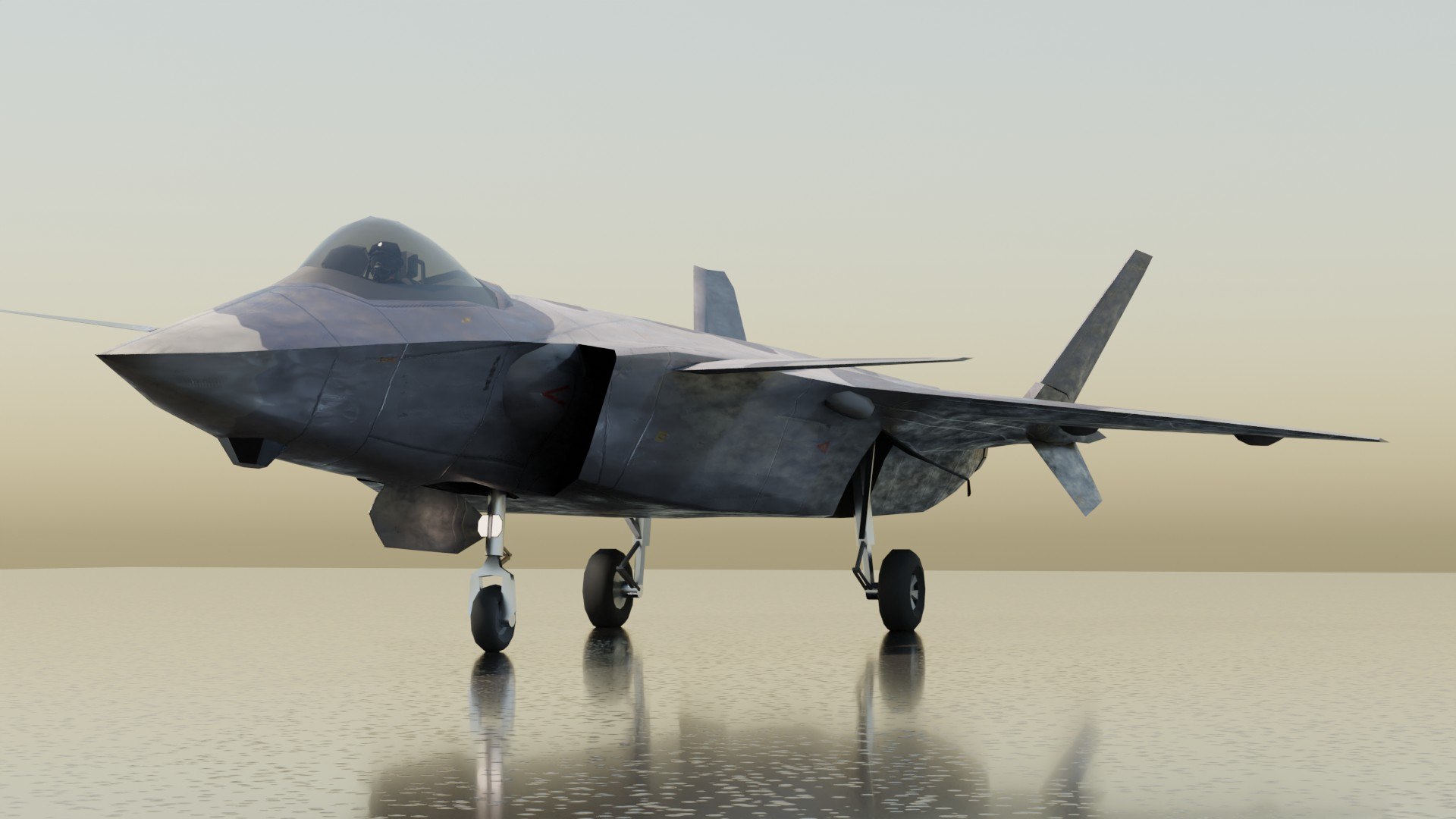 3D Chengdu J-20 Mighty Dragon Lowpoly Jet Fighter Model - TurboSquid ...