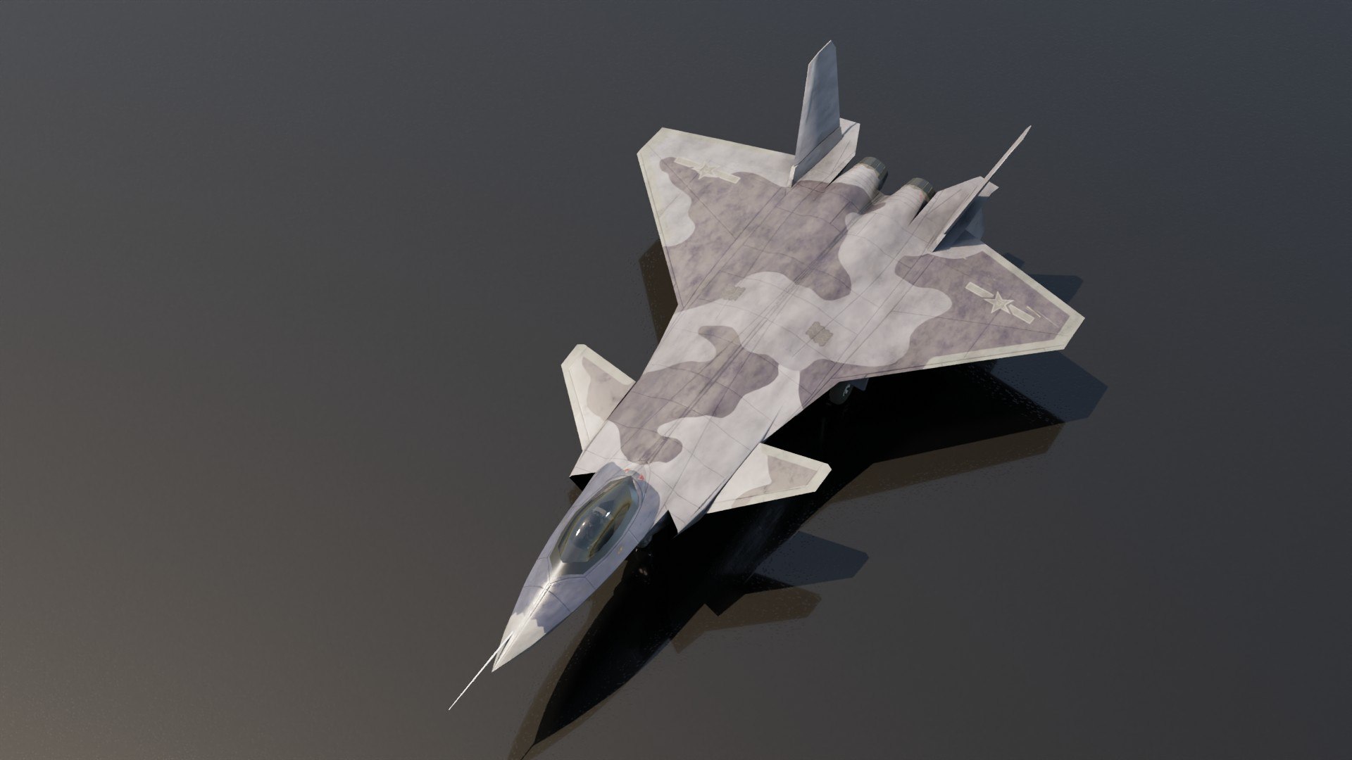 3D Chengdu J-20 Mighty Dragon Lowpoly Jet Fighter Model - TurboSquid ...