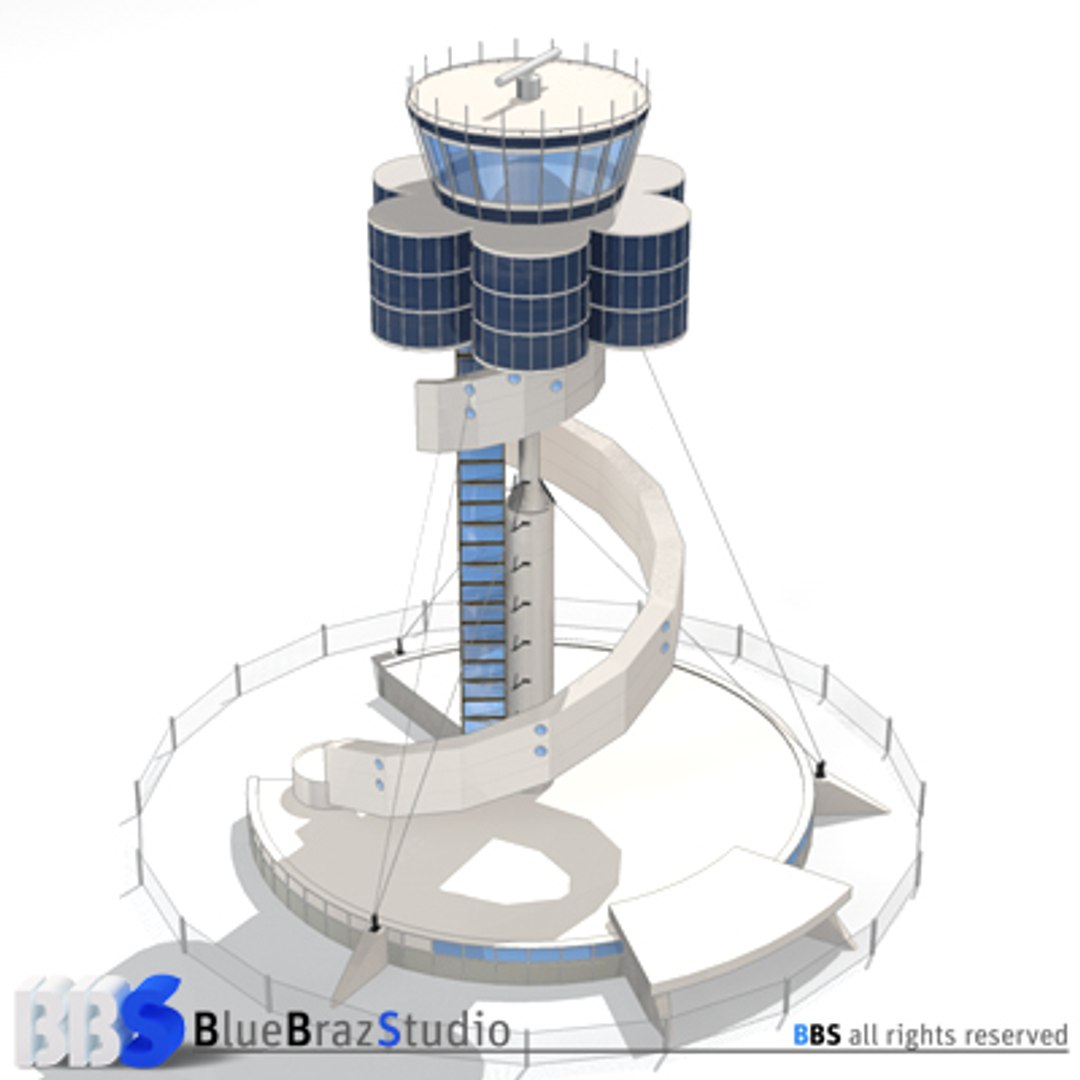 3d Sydney Airport Control Tower Model