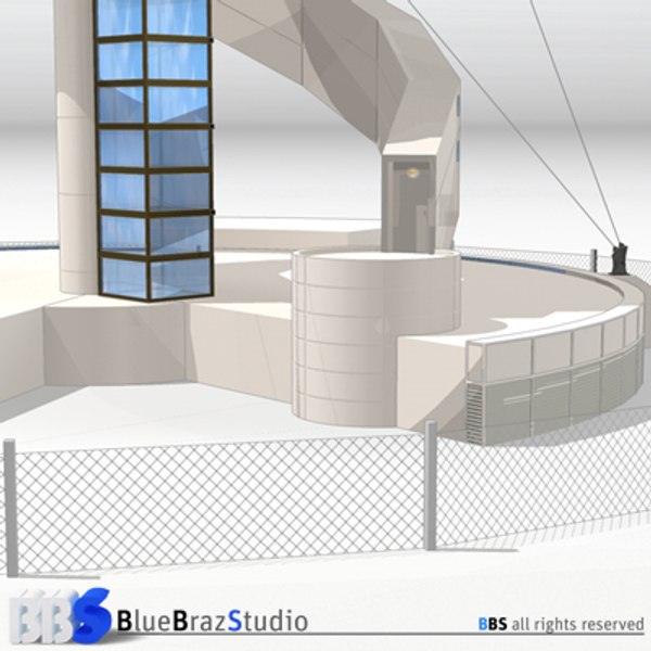 3d sydney airport control tower model