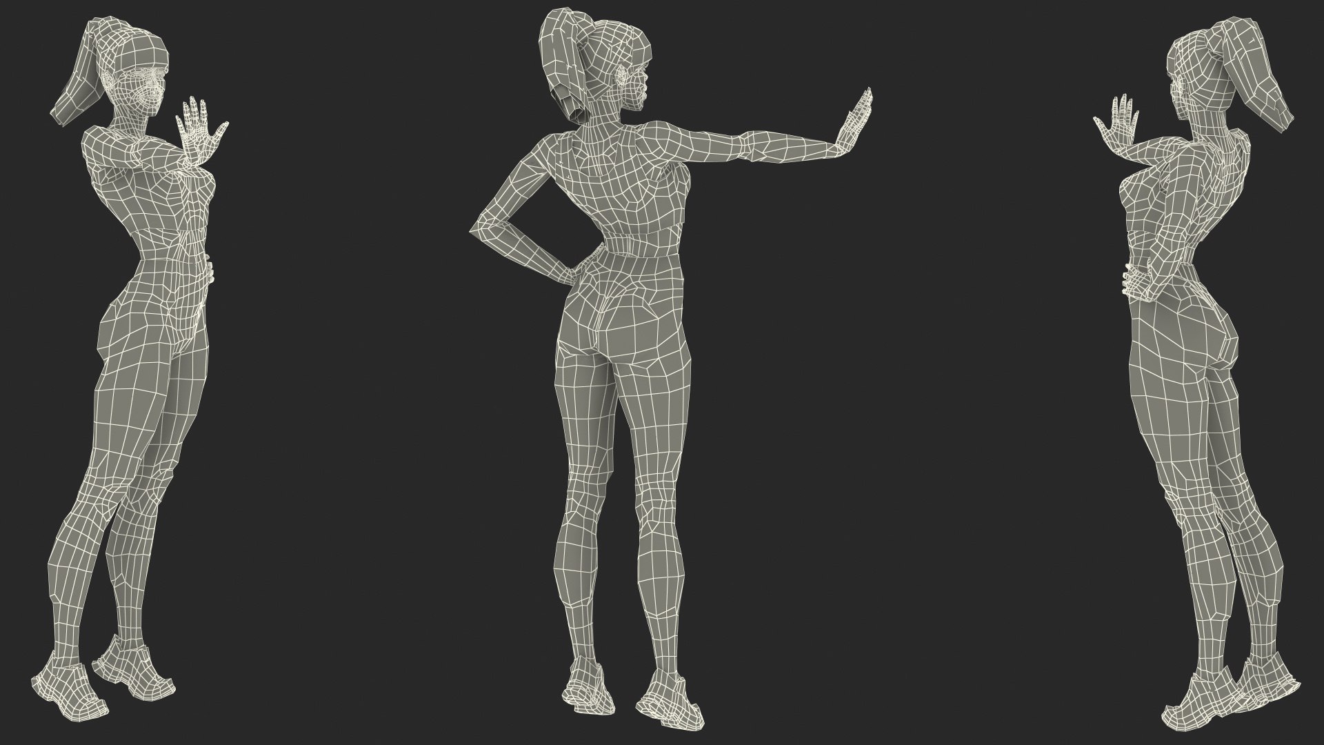3D light skin fitness woman model - TurboSquid 1657998
