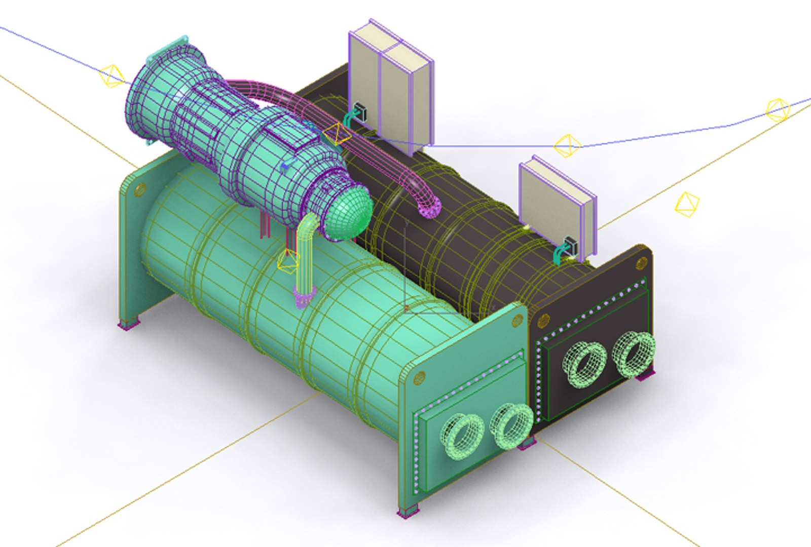 Centrifugal Chiller 3d 3ds