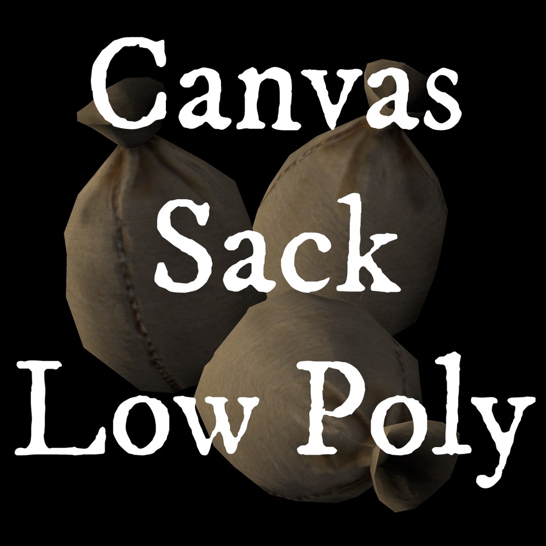 3d Model Canvas Sack