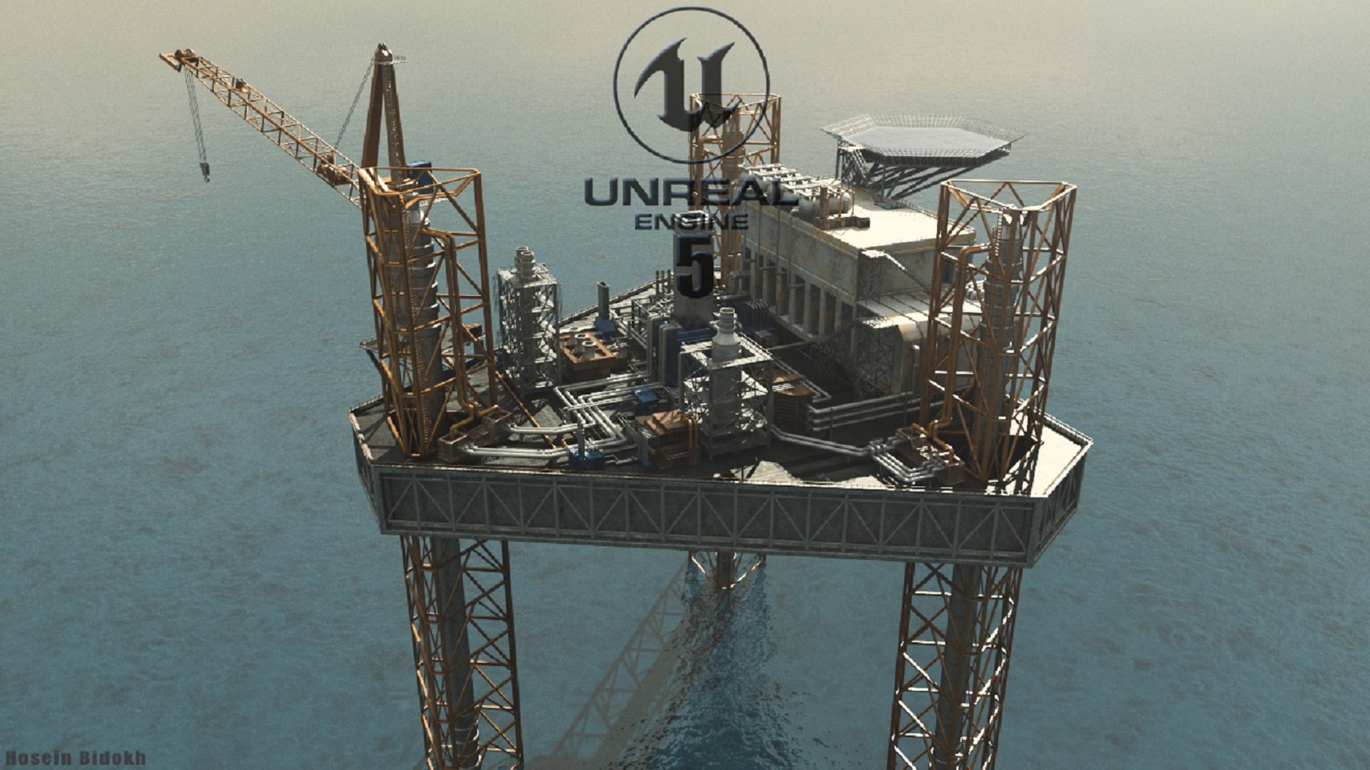 Oil Rig Triangle 3D - TurboSquid 2186679