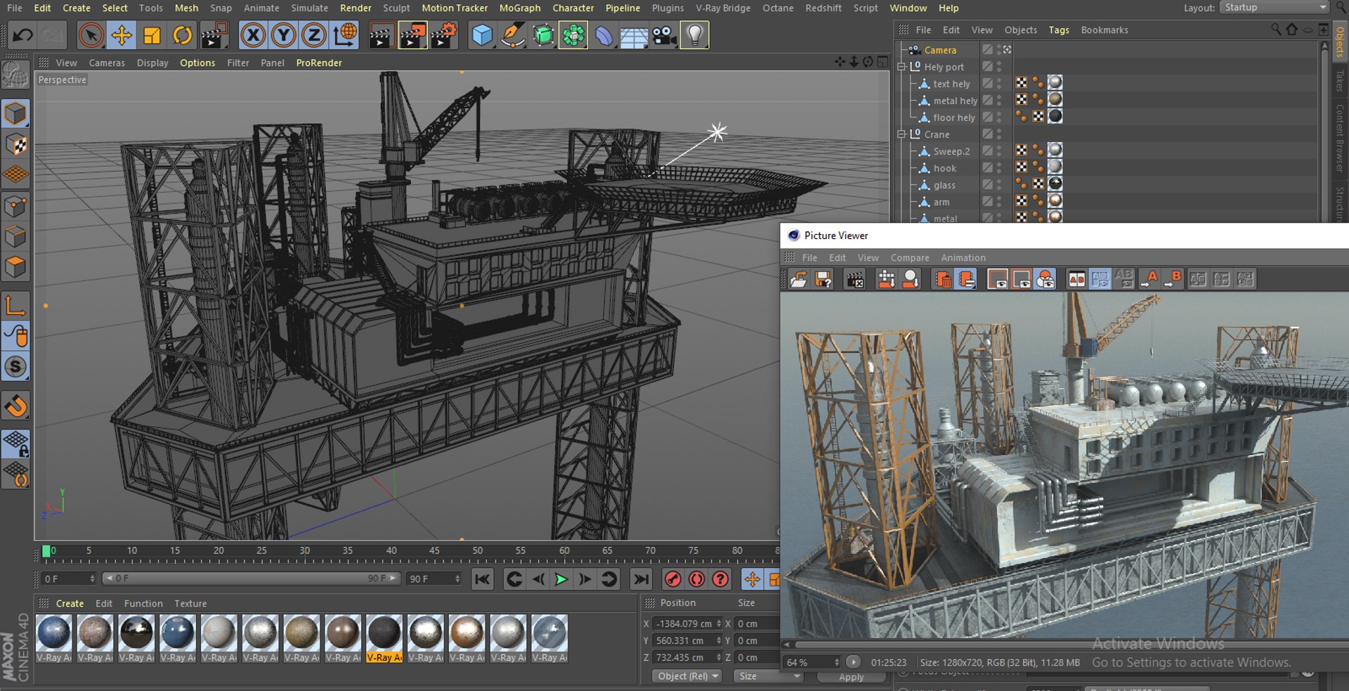 Oil Rig Triangle 3D - TurboSquid 2186679