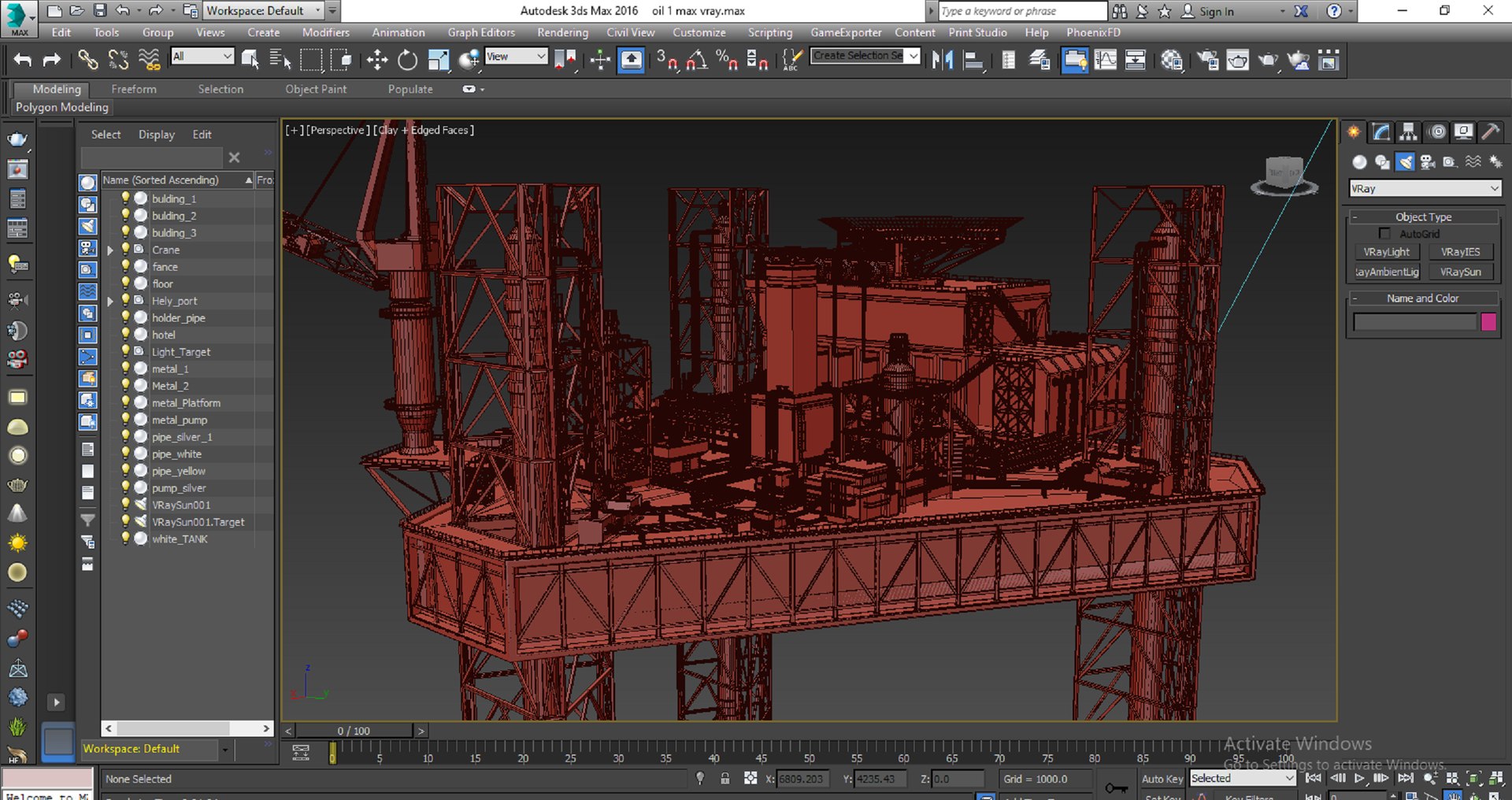 Oil Rig Triangle 3D - TurboSquid 2186679